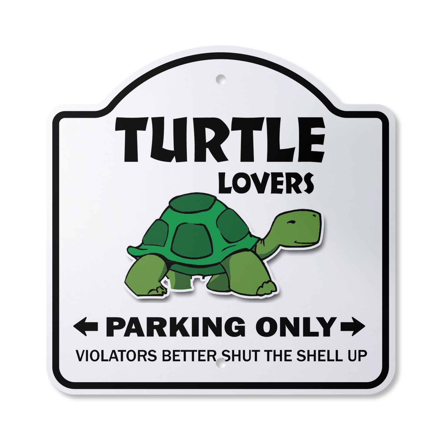 Turtle Lovers Parking 14" X 14" Sign | Indoor/Outdoor Plastic ...