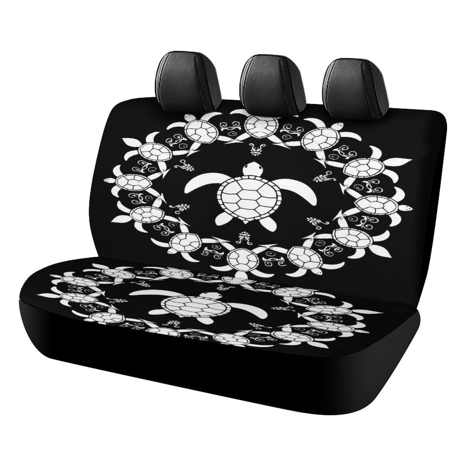Turtle Mandala Art Print Car Rear Seat Covers,Bench Back Seat Cover ...