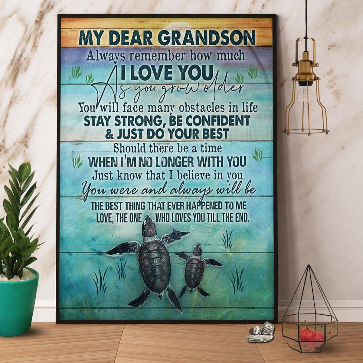 Turtle My Dear Grandson Always Remember How Much I Love You Ocean ...