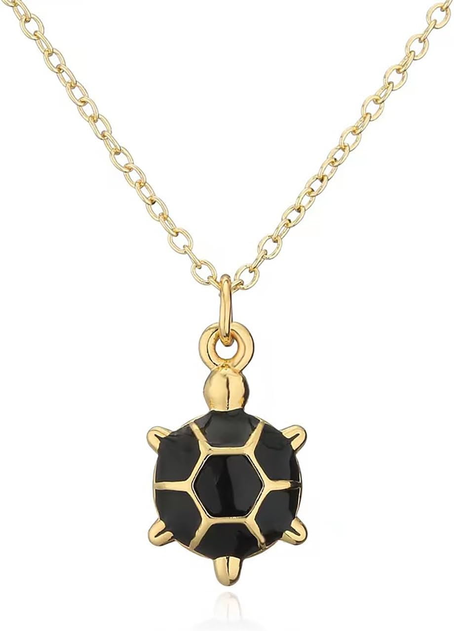 Turtle Necklace 14K Gold Plated Small Turtle Pendant Boho Tortoise ...