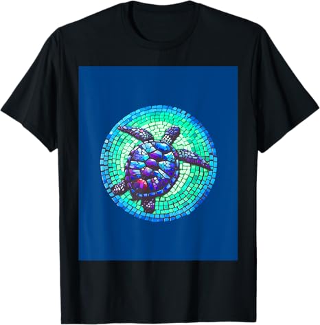 Turtle Ocean Sea Themed Blue shades T-Shirt - Walmart.com