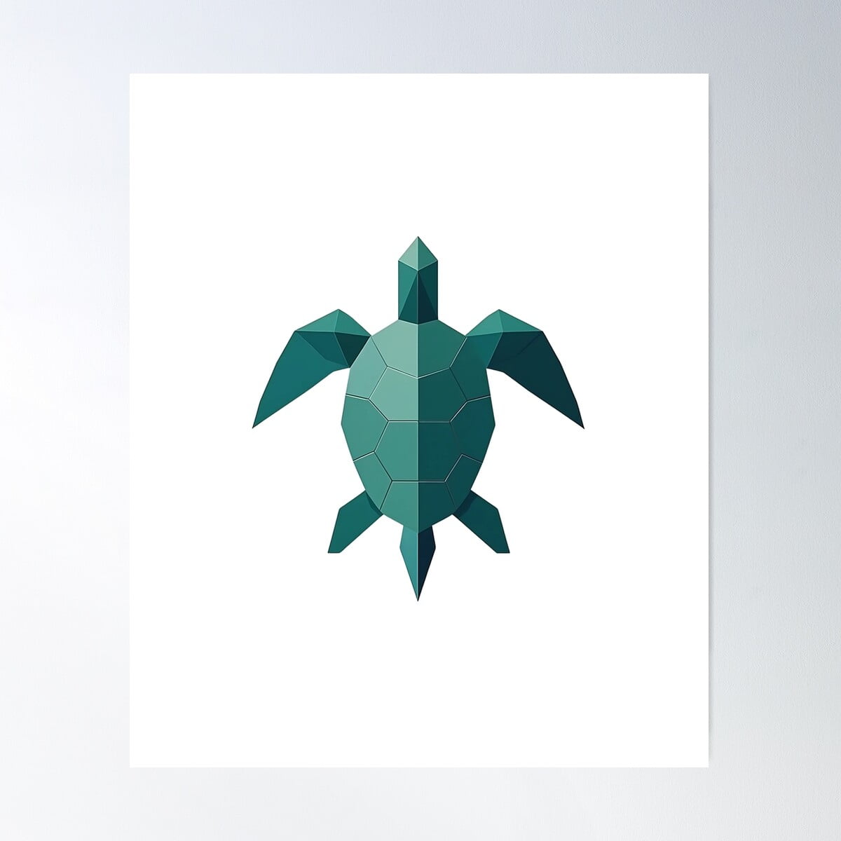 Turtle Origami | Ocean-Themed Paper Art Poster Wall Art, Modern Wall ...