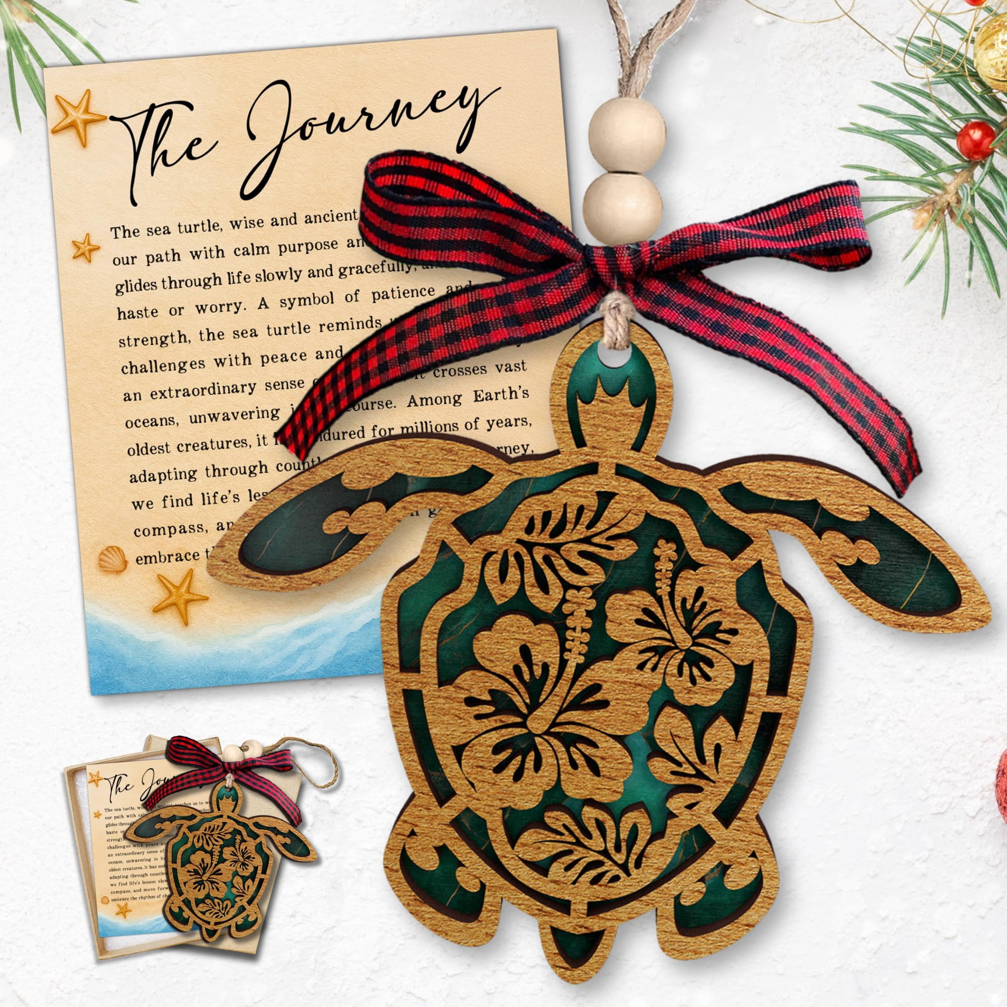 Turtle Ornaments - Beach Ornaments for Christmas Tree - Sea Turtle ...