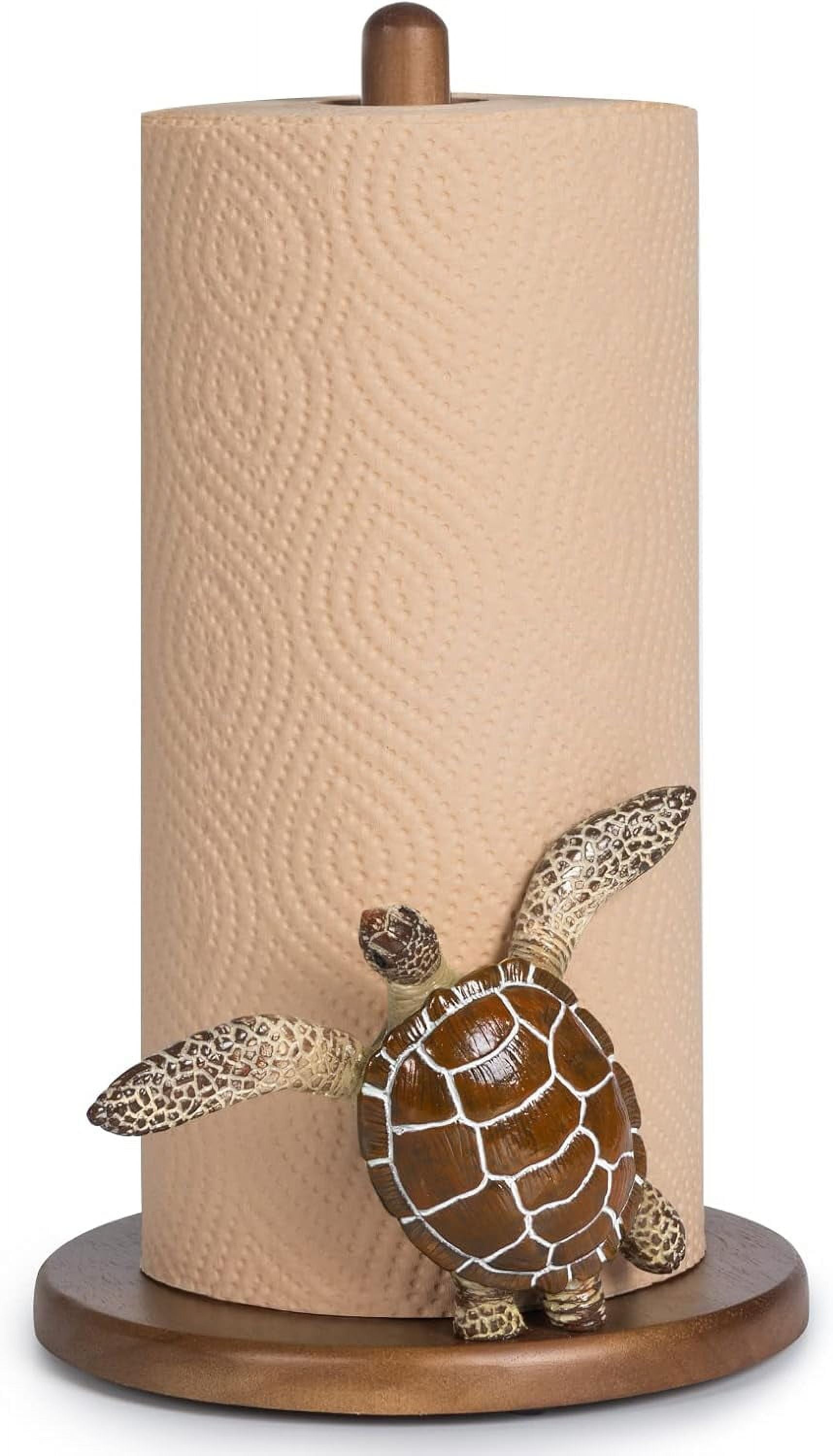 Turtle Paper Towel Holder - Decorative Paper Towel Holders Wooden Cute ...