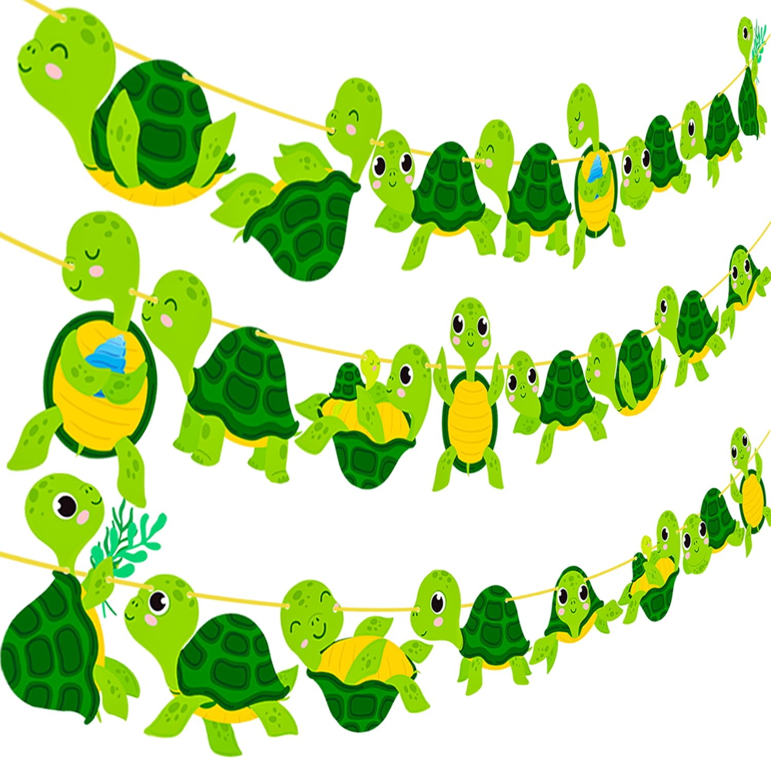 Turtle Party Banner 3Pcs Under The Sea Turtle Birthday Party Banners ...