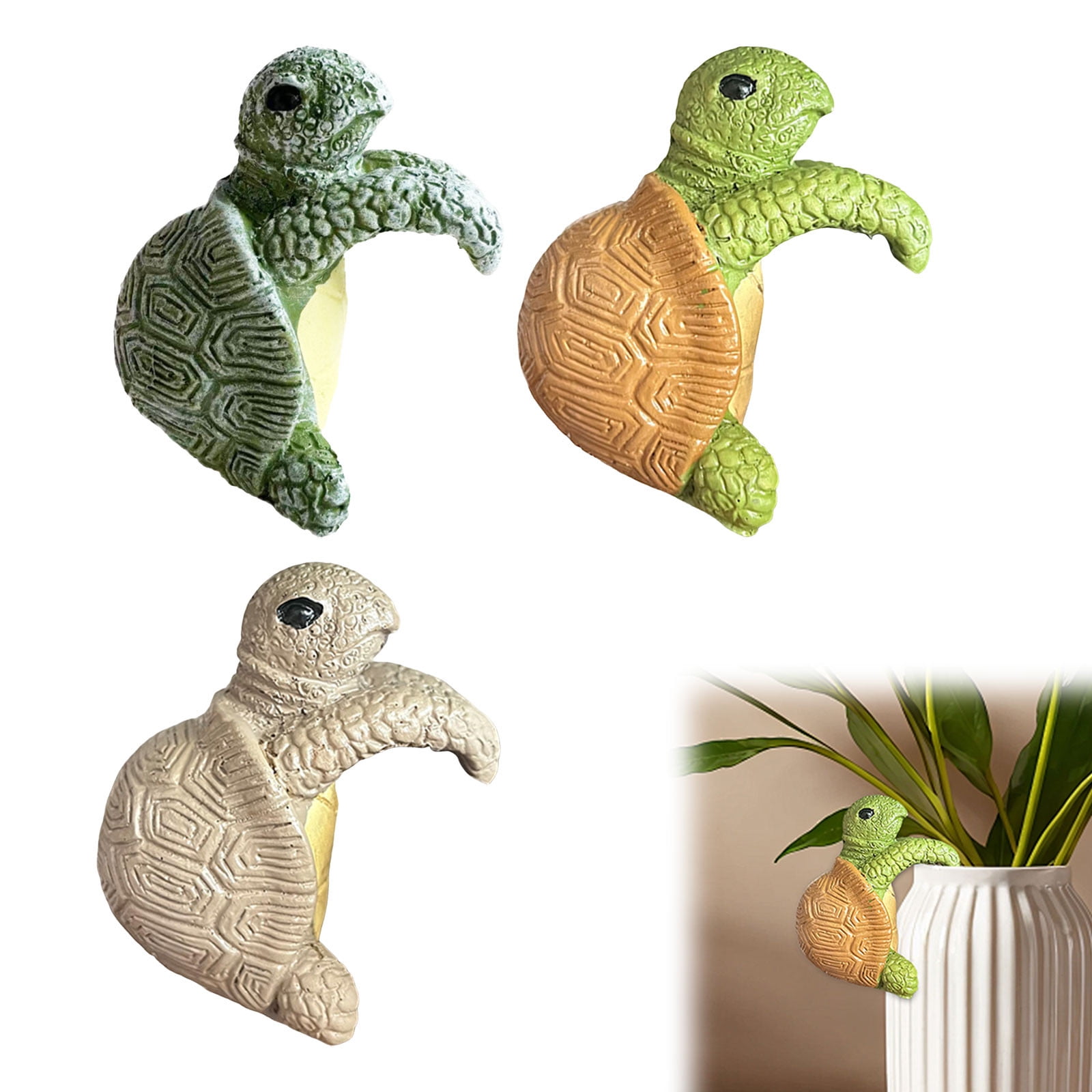 Turtle Planter Decorations - Resin Hanging Sea Turtle for Pot Tortoise ...