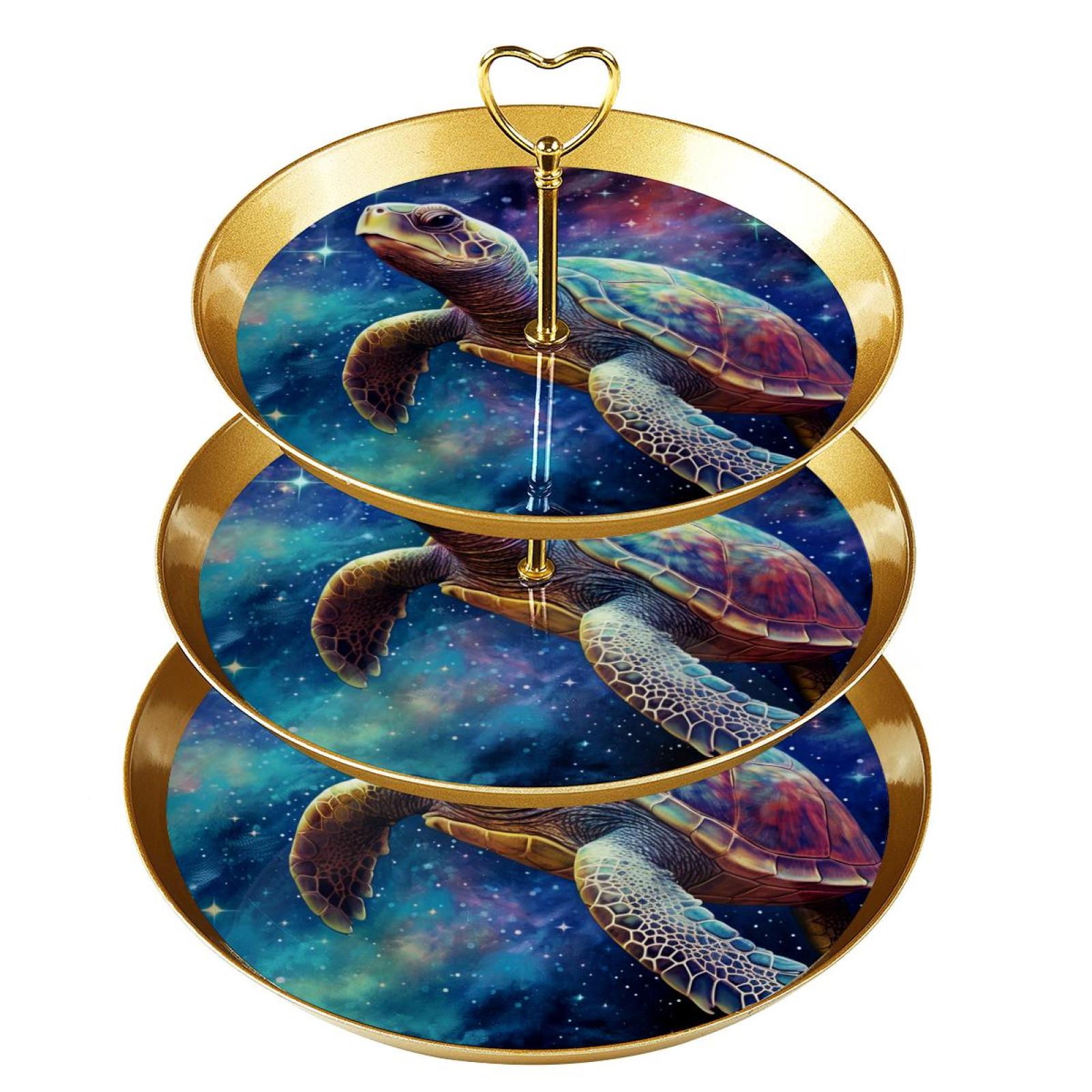 Turtle Plastic Discs Dessert Table Holder with Iron Pillars - Elegant ...