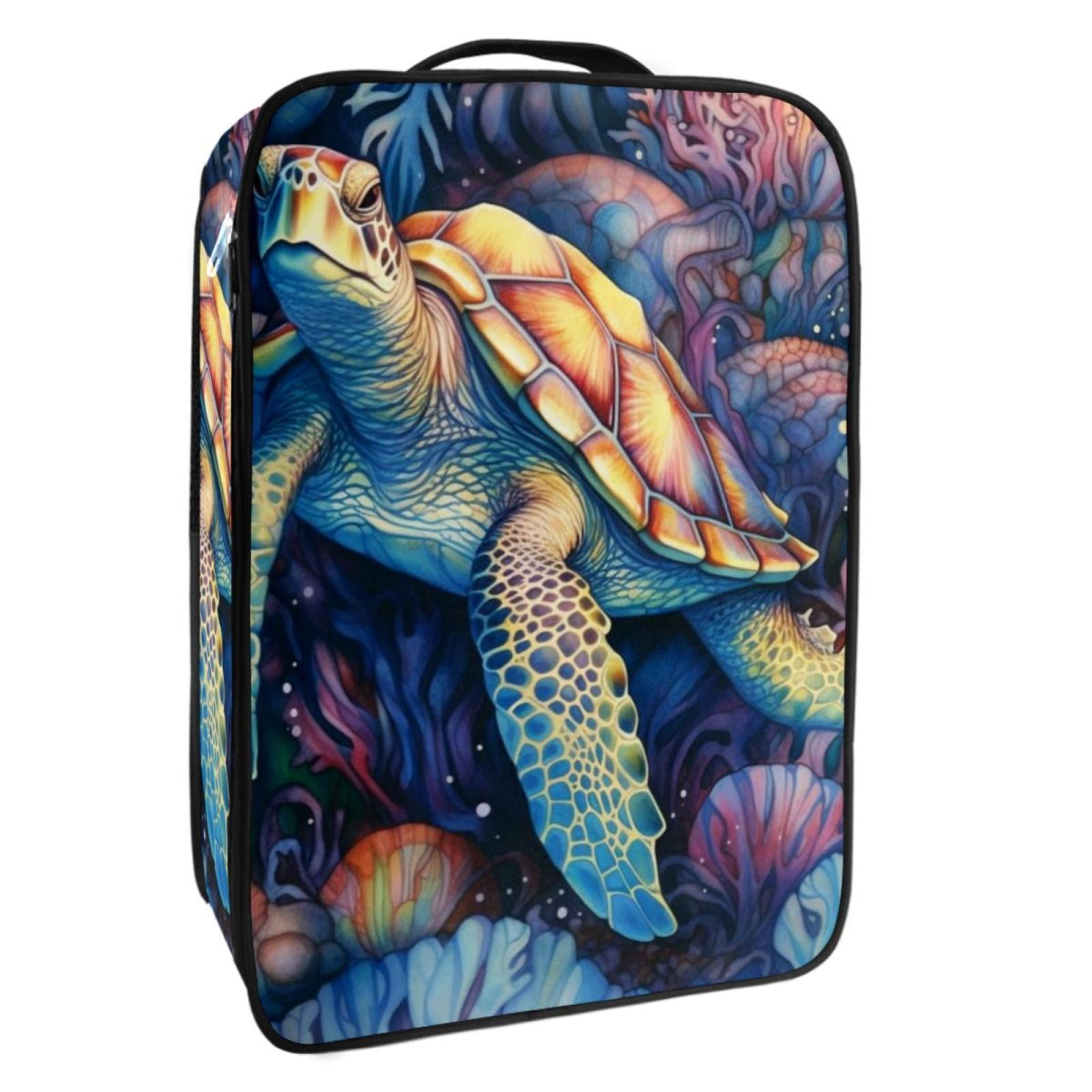 Turtle Polyester Shoe Storage Box 23x31cm/9x12in - Organizer Container ...