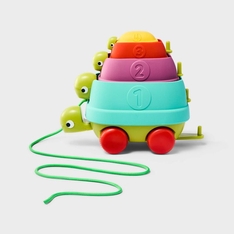 Turtle Pull Along Toy - Silicone, 18+ Months, Problem Solving, Fine ...
