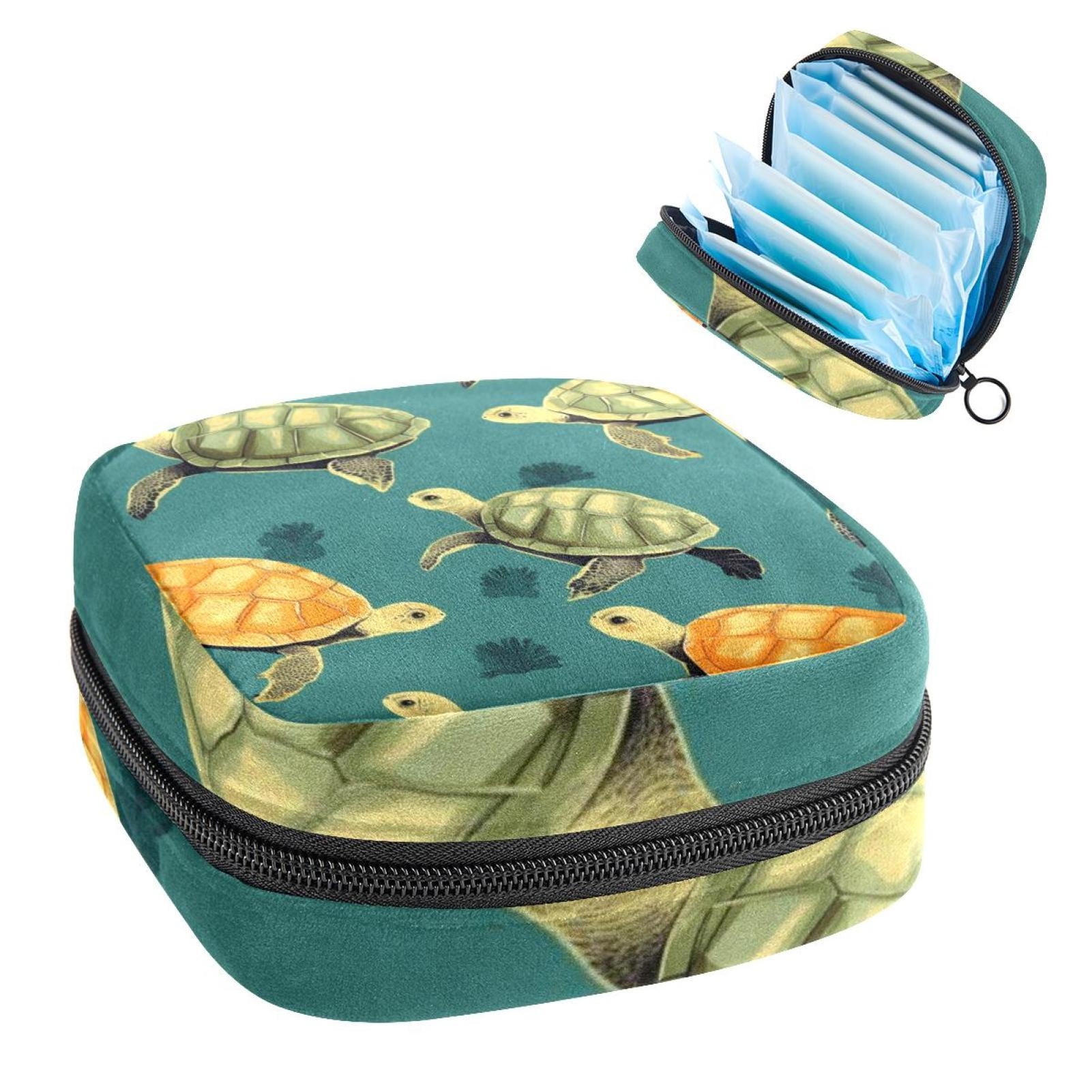 Turtle Sanitary Napkin Purse Storage Bag Zipper Pouch School Supplies ...