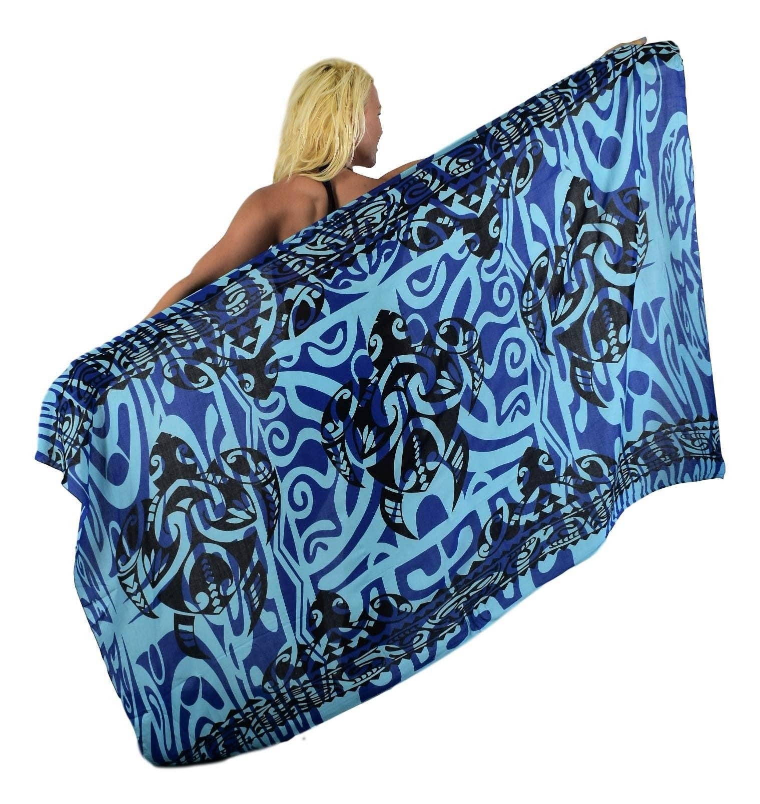 Turtle Sarong | Blue Sarong | Sarong Cover up | Pareo - Walmart.com