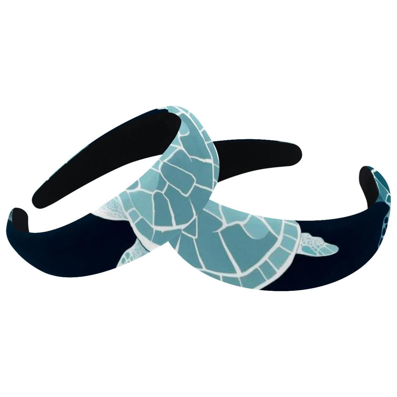 Turtle Seamless 2 Pcs Soft Wide Headbands Printed Accessories for Women ...