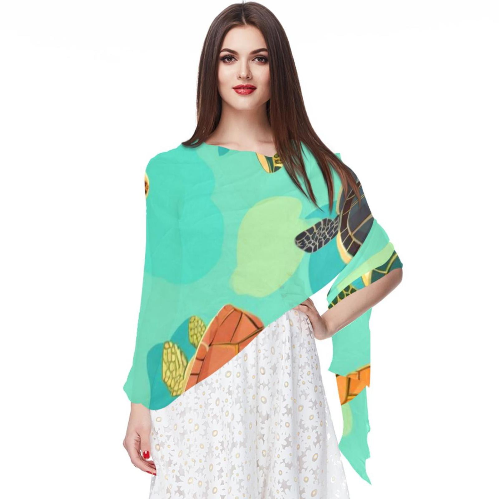 Turtle Seamless Breathable Chiffon Yarn Silk Head Scarf 180*73 ...