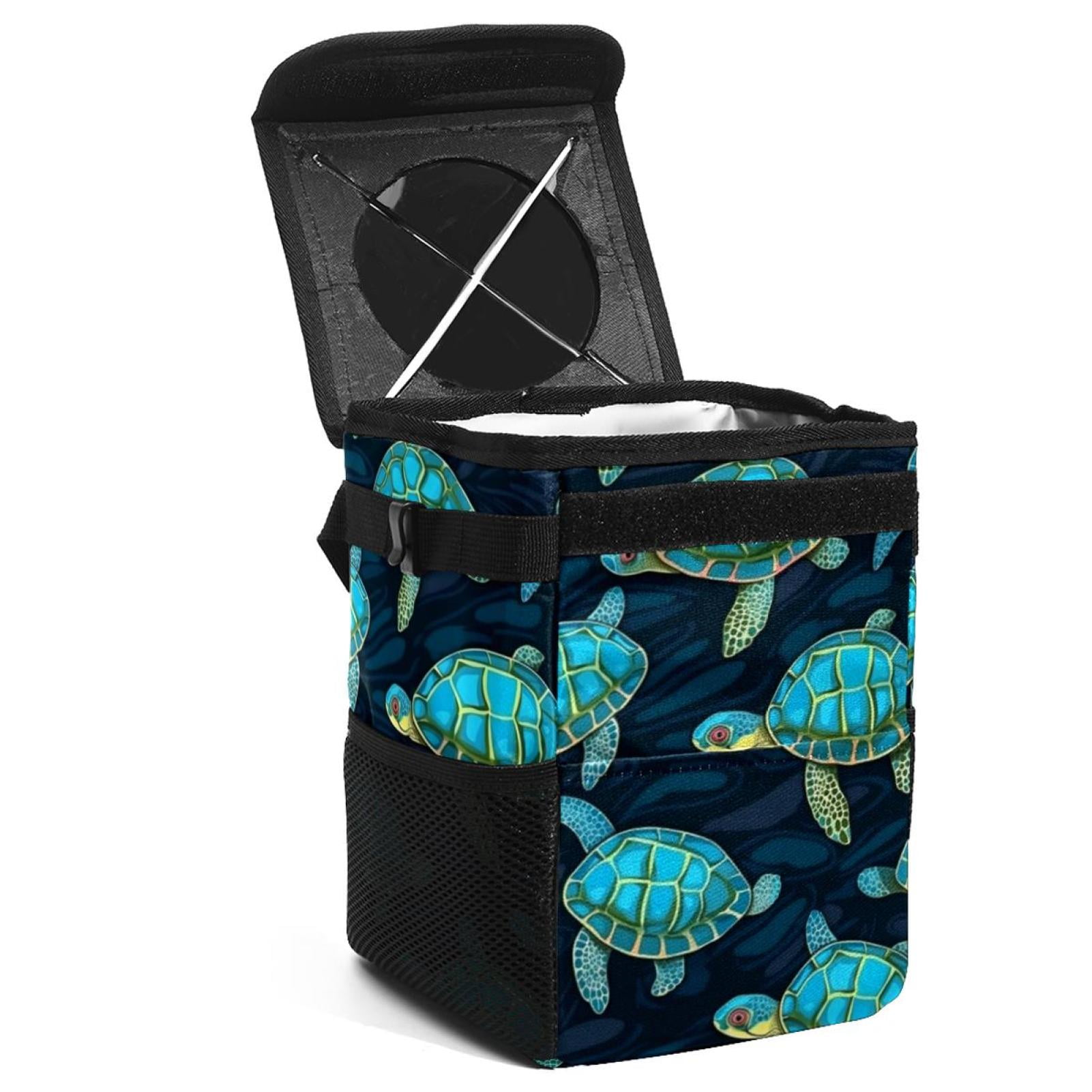 Turtle Seamless Car Garbage Can - Foldable, with Lid, Leak-proof ...