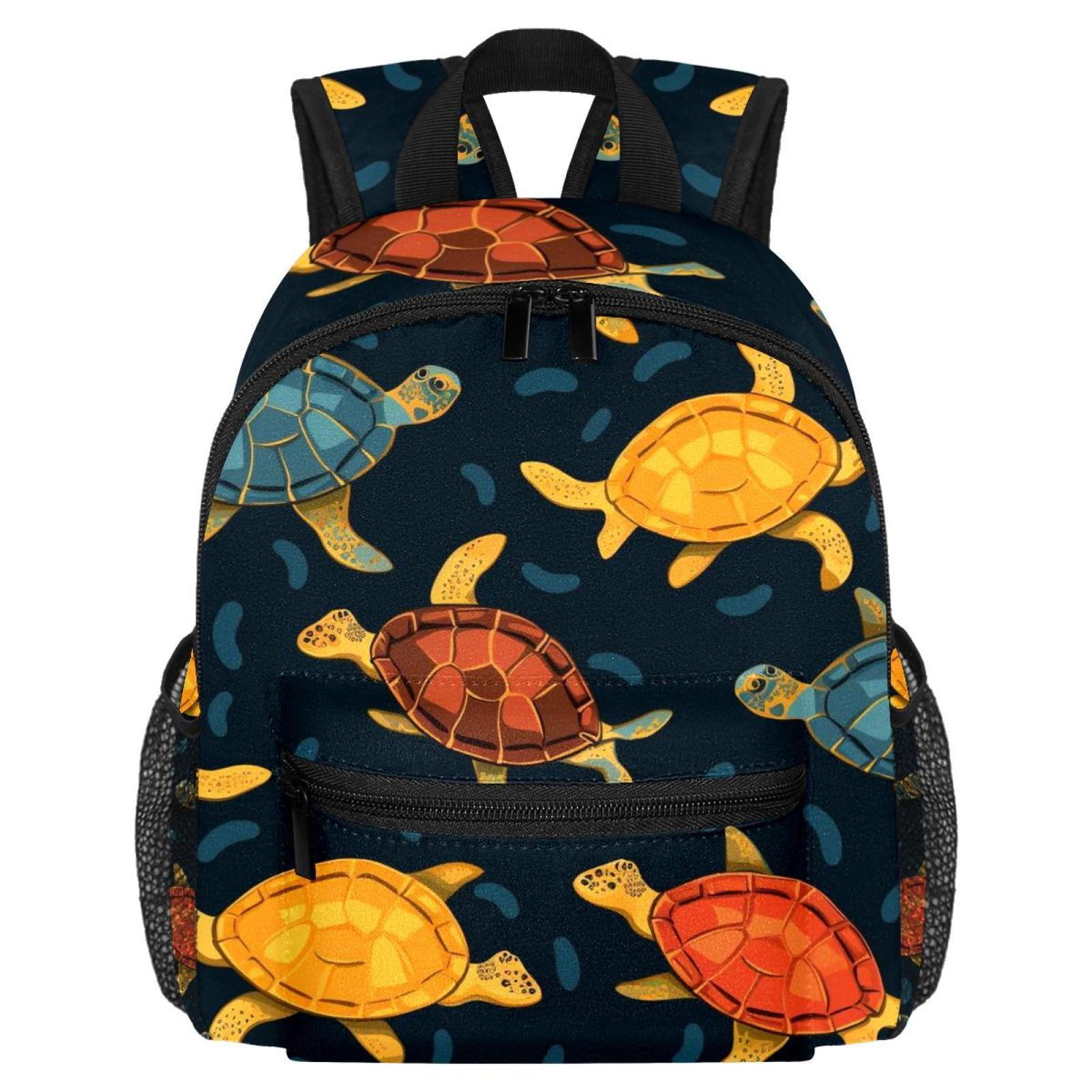Turtle Seamless Cute Book Bag with Adjustable Shoulder Strap, Large ...