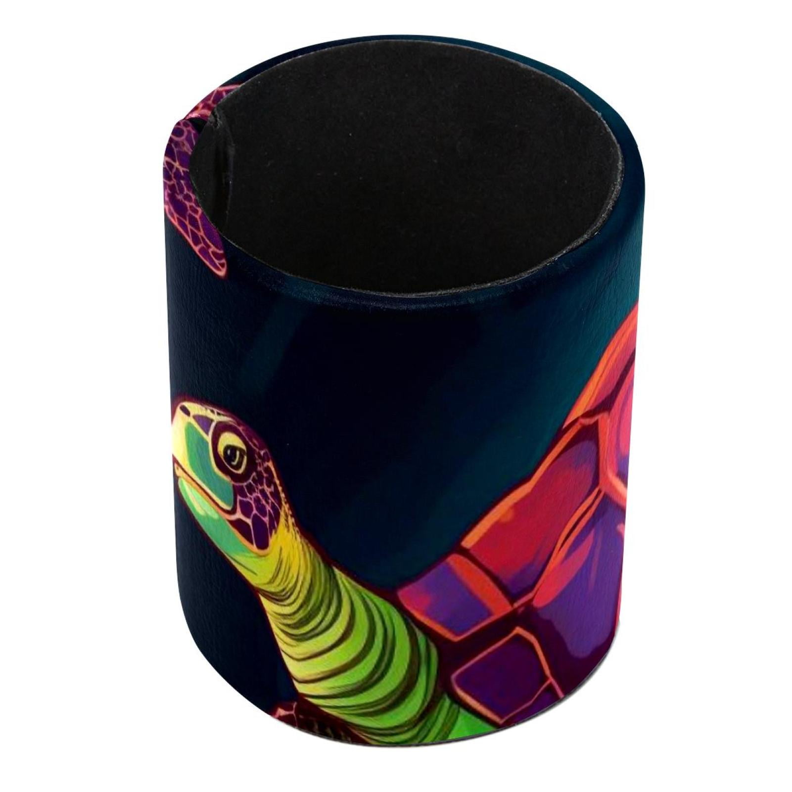 Turtle Seamless Cylinder Pen Holder Pen Organizer - PVC Leather ...