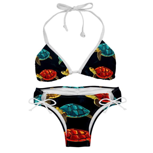 Turtle Seamless Detachable Sponge Adjustable Strap Bikini Set Two-Pack ...