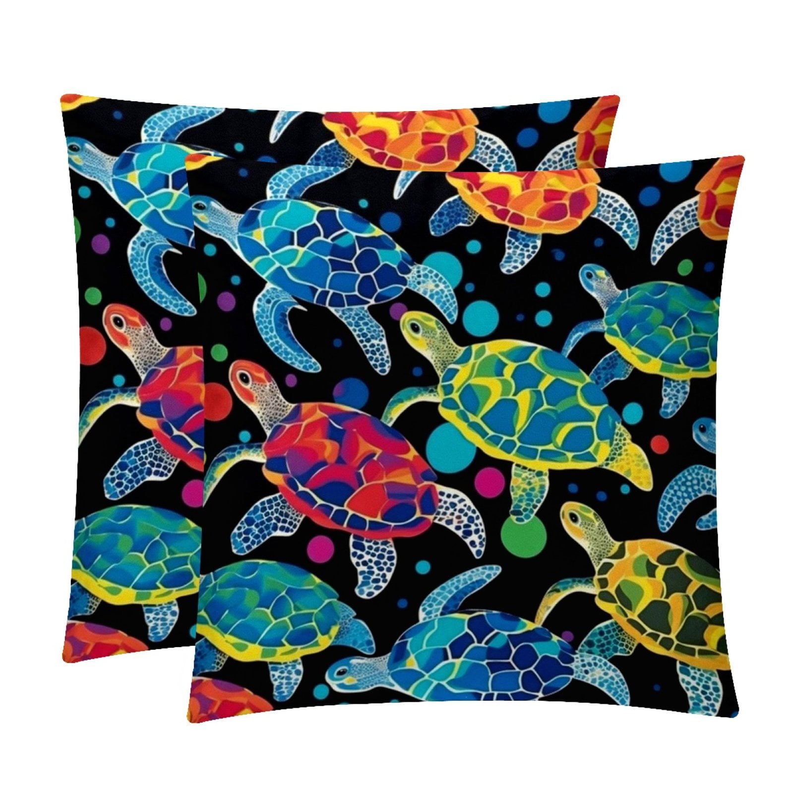 Turtle Seamless Elegant Velvet Decorative Bed Pillow Throw Pillows Set ...