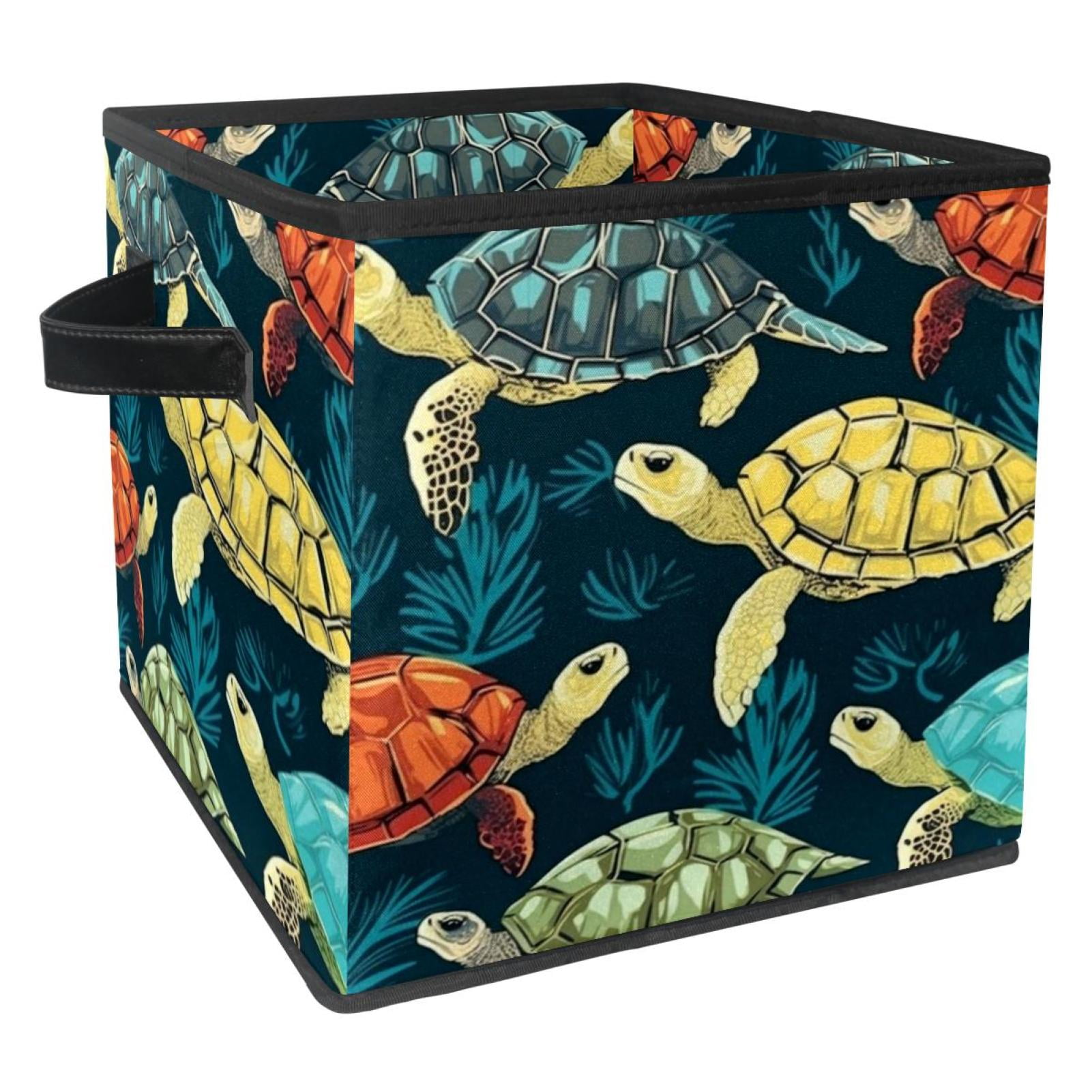 Turtle Seamless Large Capacity Foldable Storage Basket with Handle - 10 ...