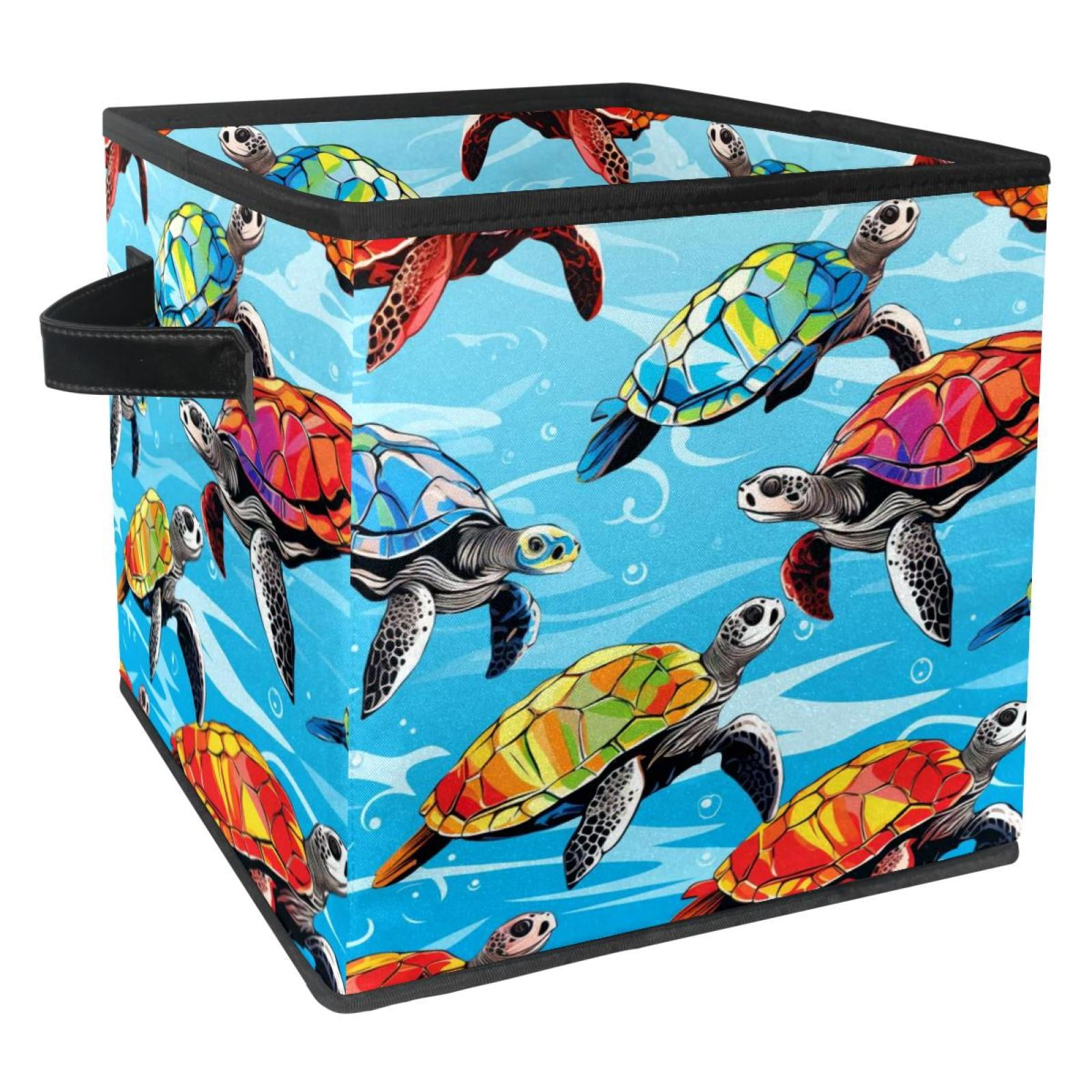 Turtle Seamless Large Capacity Foldable Storage Baskets with Handle, 10 ...