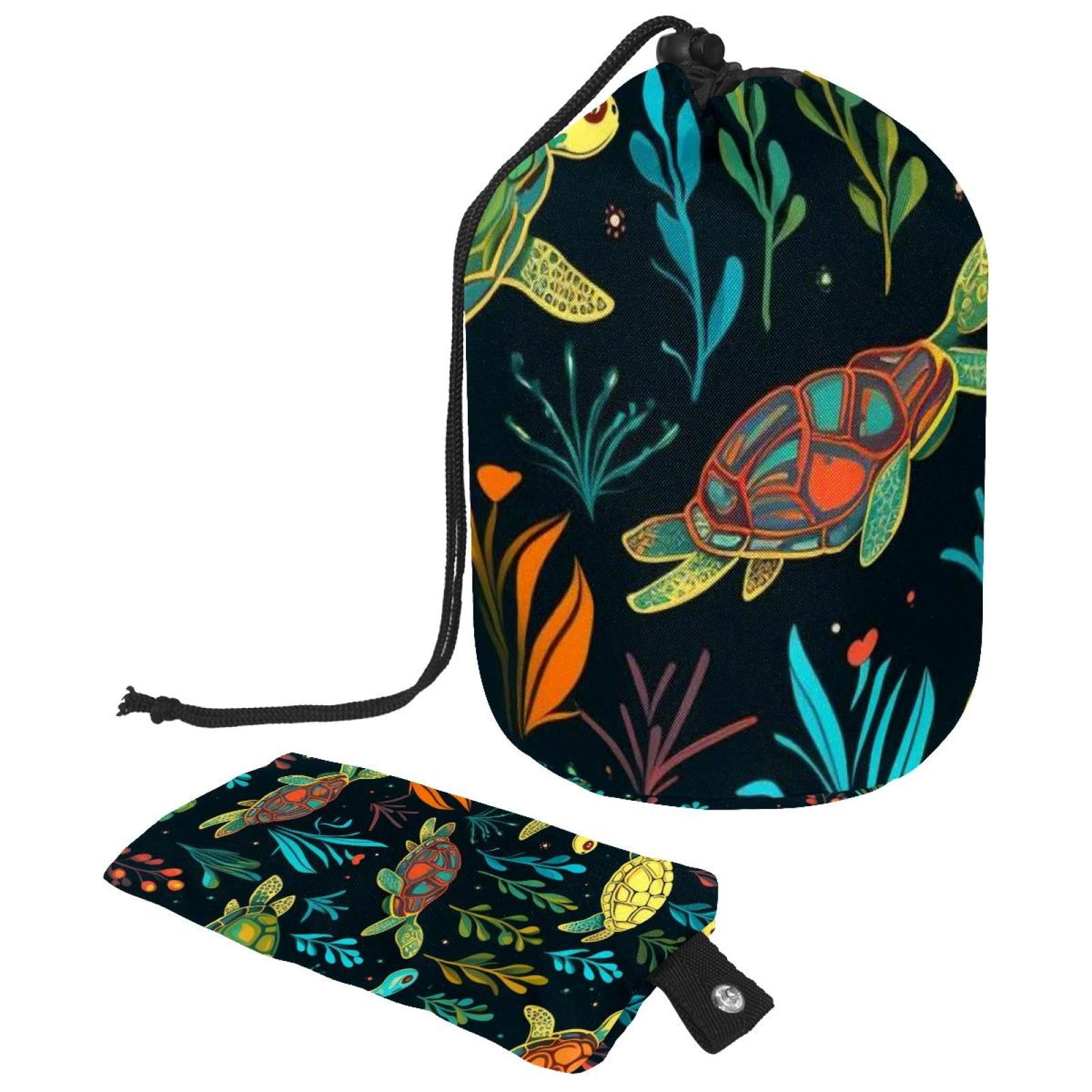 Turtle Seamless Portable Drawstring Foldable Travel Wash Bag Laundry ...