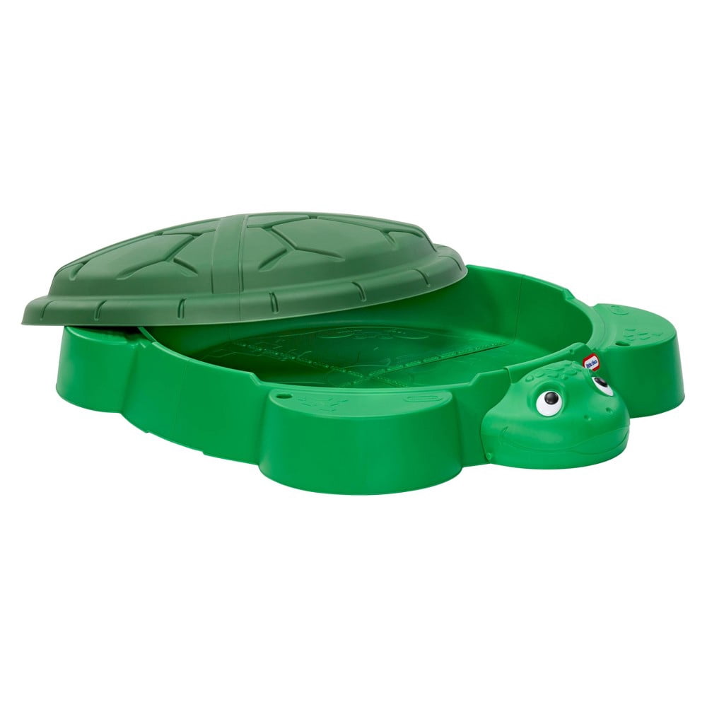 Turtle - Shaped Sandbox with 4 Seats and Lid, Holds Over 100lbs Sand ...