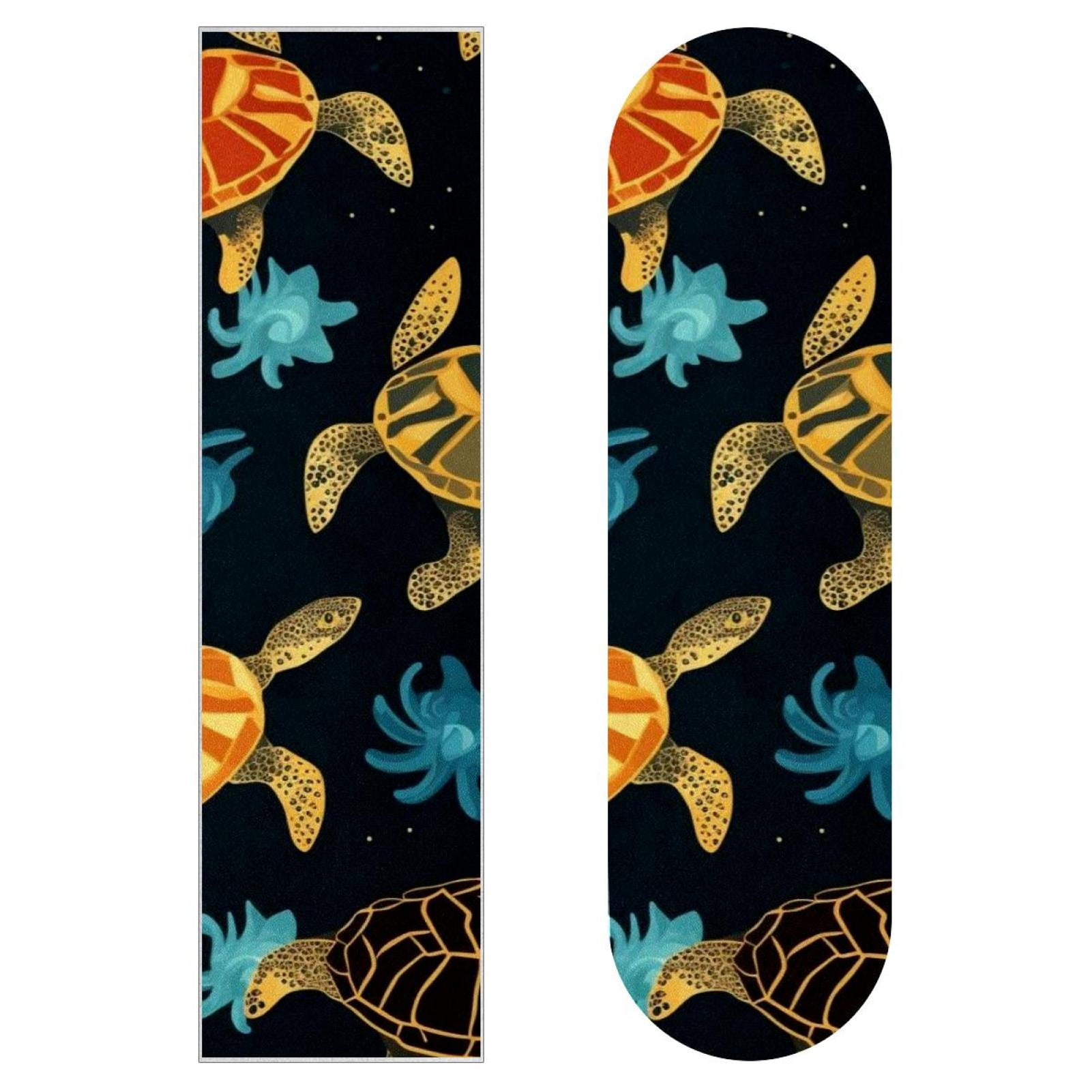 Turtle Skateboard Stickers Pack of Two - Emery Surface PVC Backing 8 ...