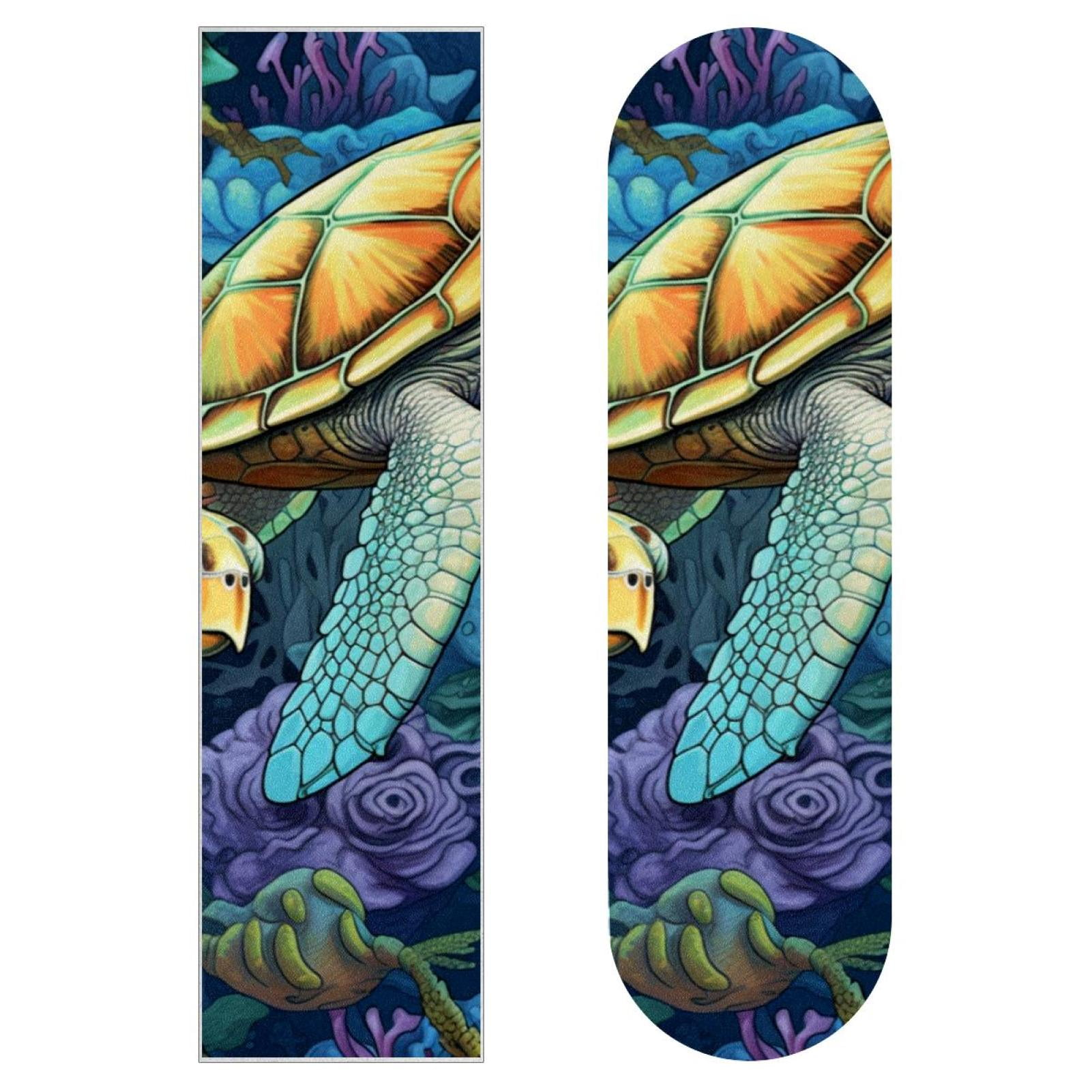 Turtle Skateboard Stickers Pack of Two - Emery Surface, PVC Backing, 8 ...