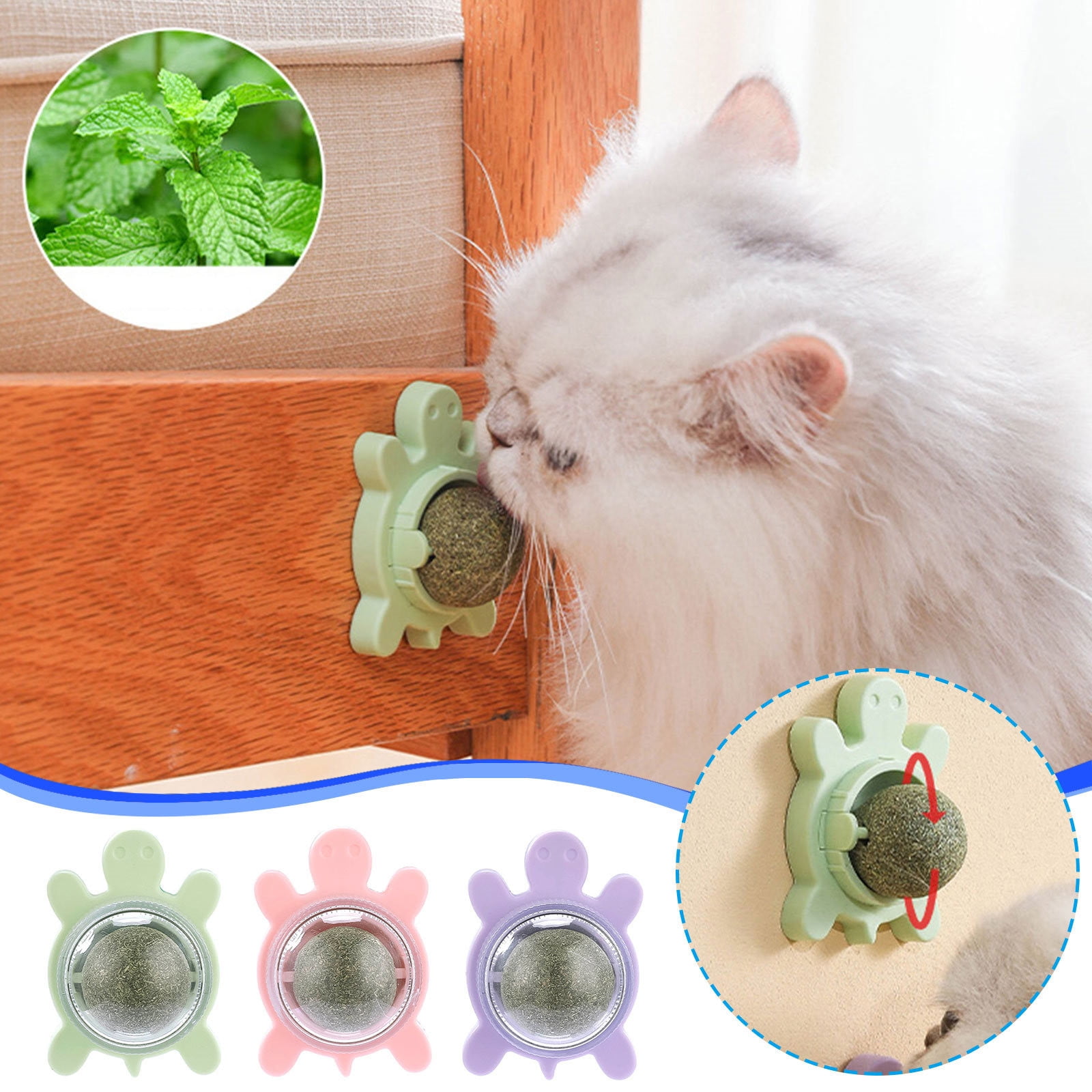 Turtle Spinning Mint Ball Sticking To The Wall Happy Ball Licking Le ...