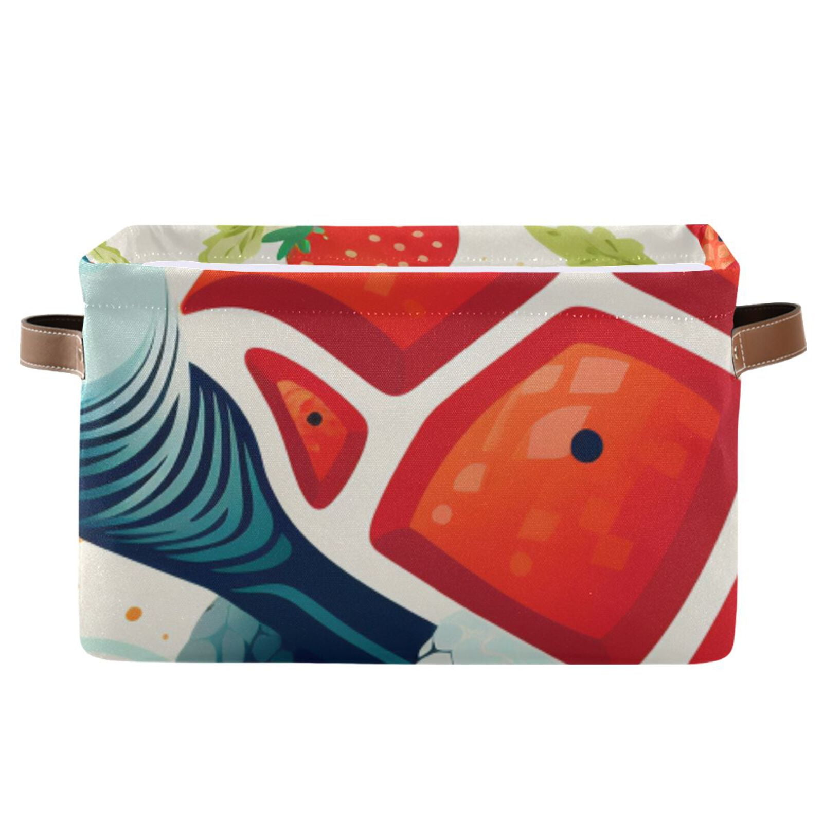 Turtle Srawberries Leaves Storage Bins Baskets With Handles Storage Box ...