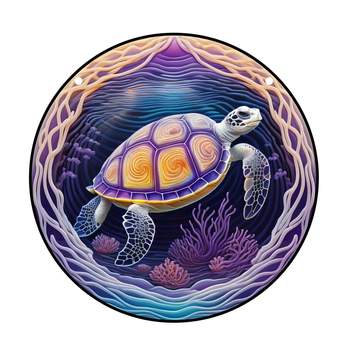 Turtle Stained Window Hangings Suncatcher Ornament,Turtle Decor for ...