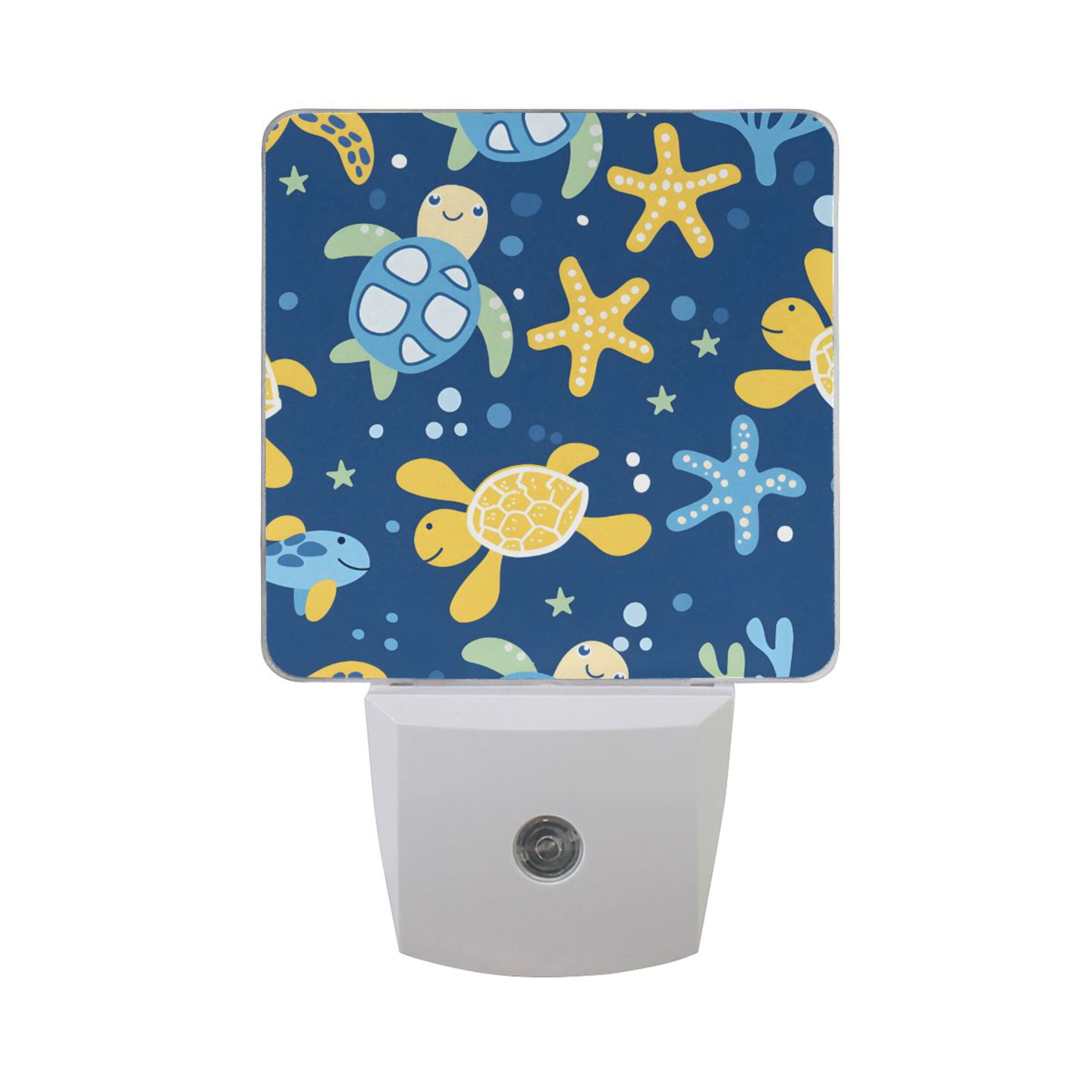 Turtle Starfish Fish Seaweed Night Light 2 Pack LED Nightlight Plug ...