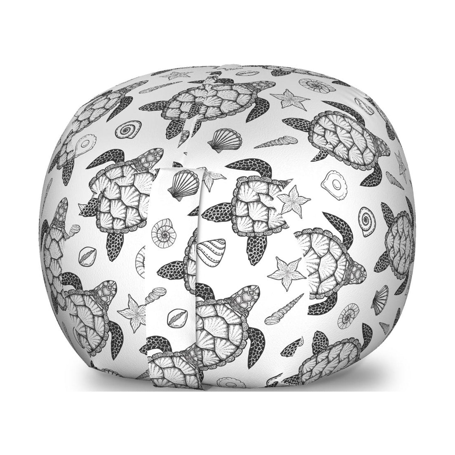 Turtle Storage Toy Bag Chair, Nautical Animals Pattern Sea Turtle ...