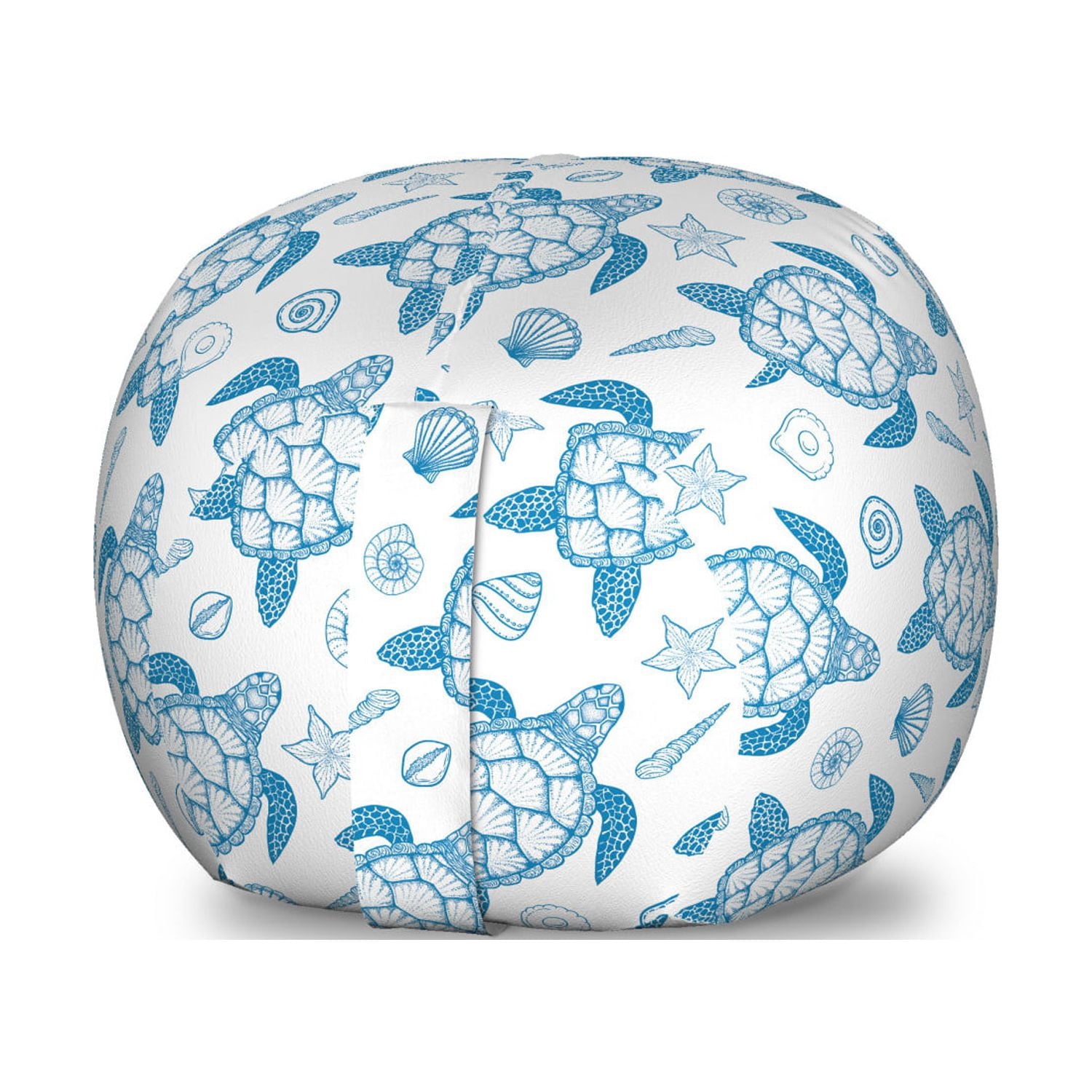 Turtle Storage Toy Bag Chair, Subaquatic Animals Illustration ...