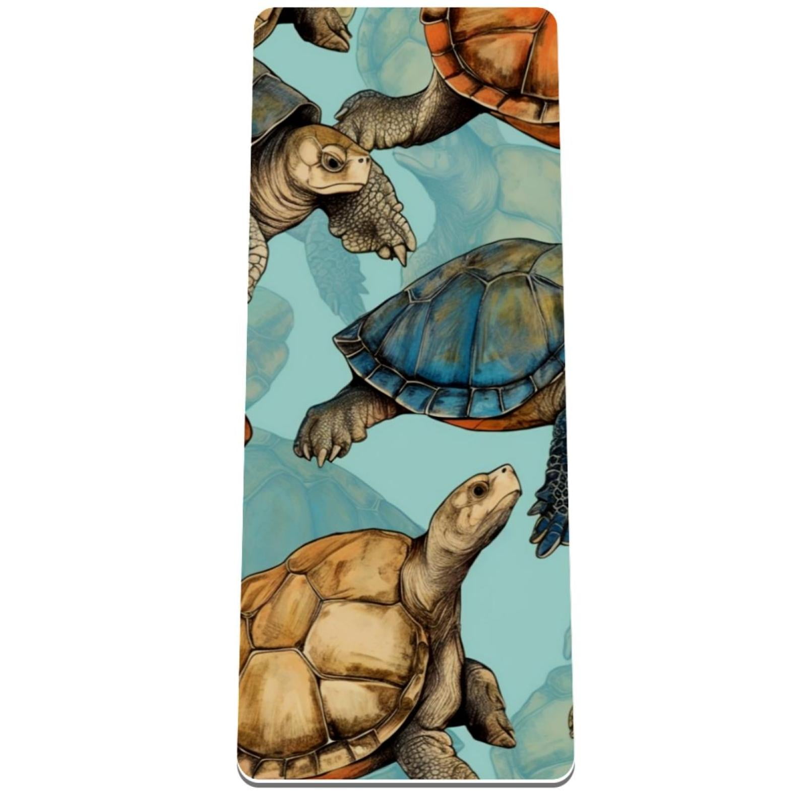 Turtle TPE Exercise Mat for Yoga with 32x72 in/80x183 cmx0.8 cm Size ...