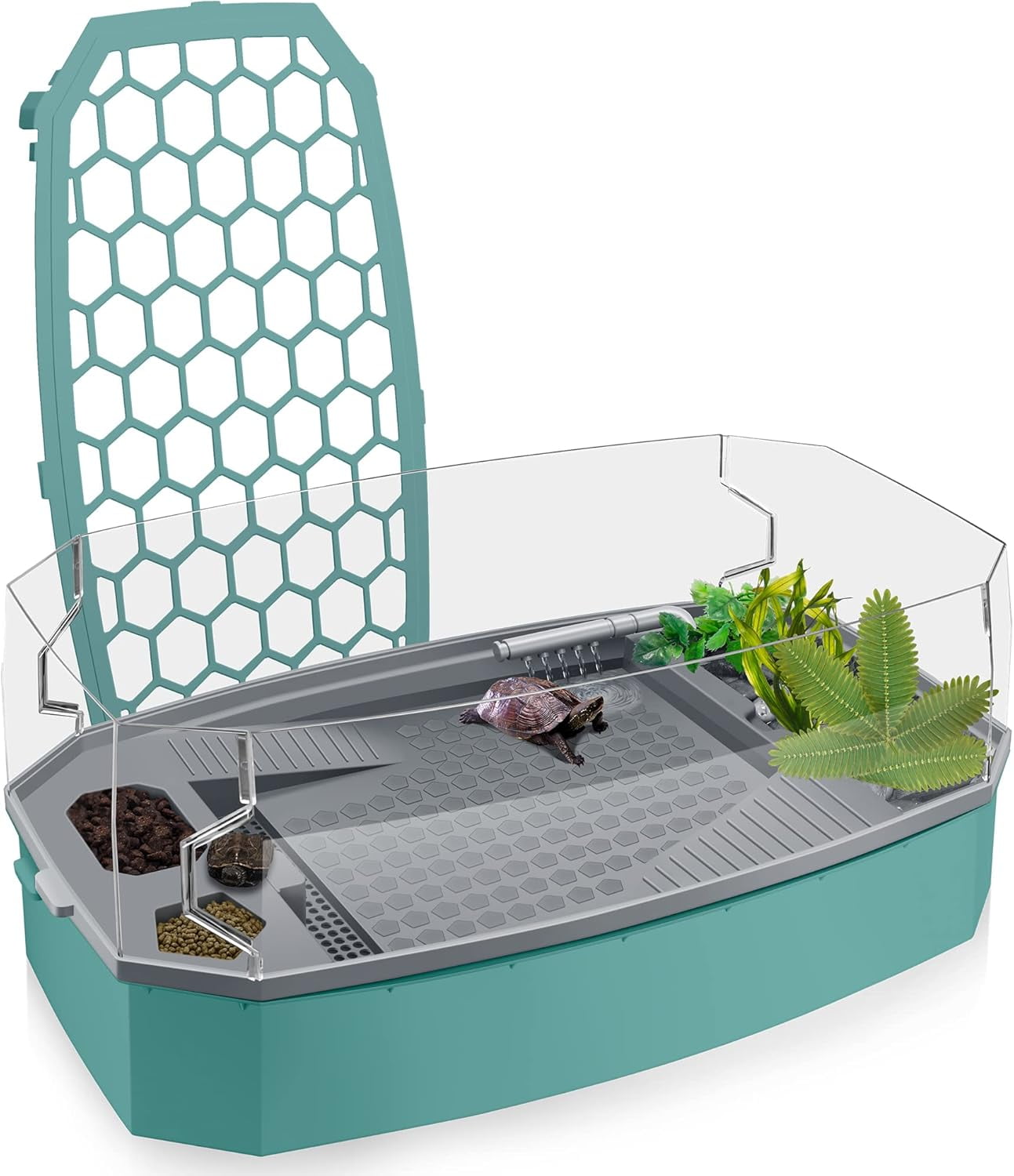 Turtle Tank, Aquarium Turtle Anti-Escape Fence Habitat, Turtle Tank ...