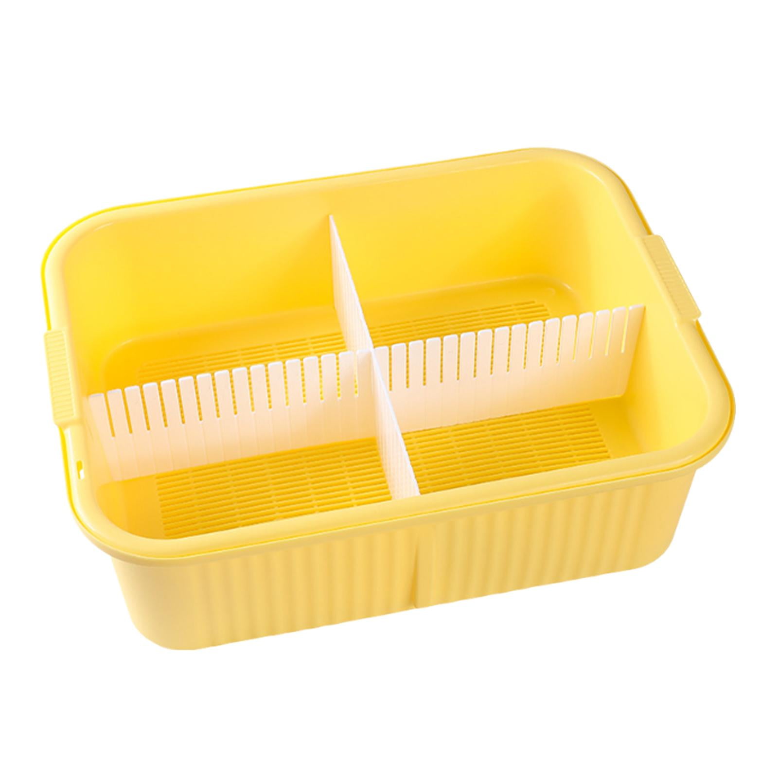 Turtle Tank Breeding Box Reptile Habitat with Double Layer Drainage ...