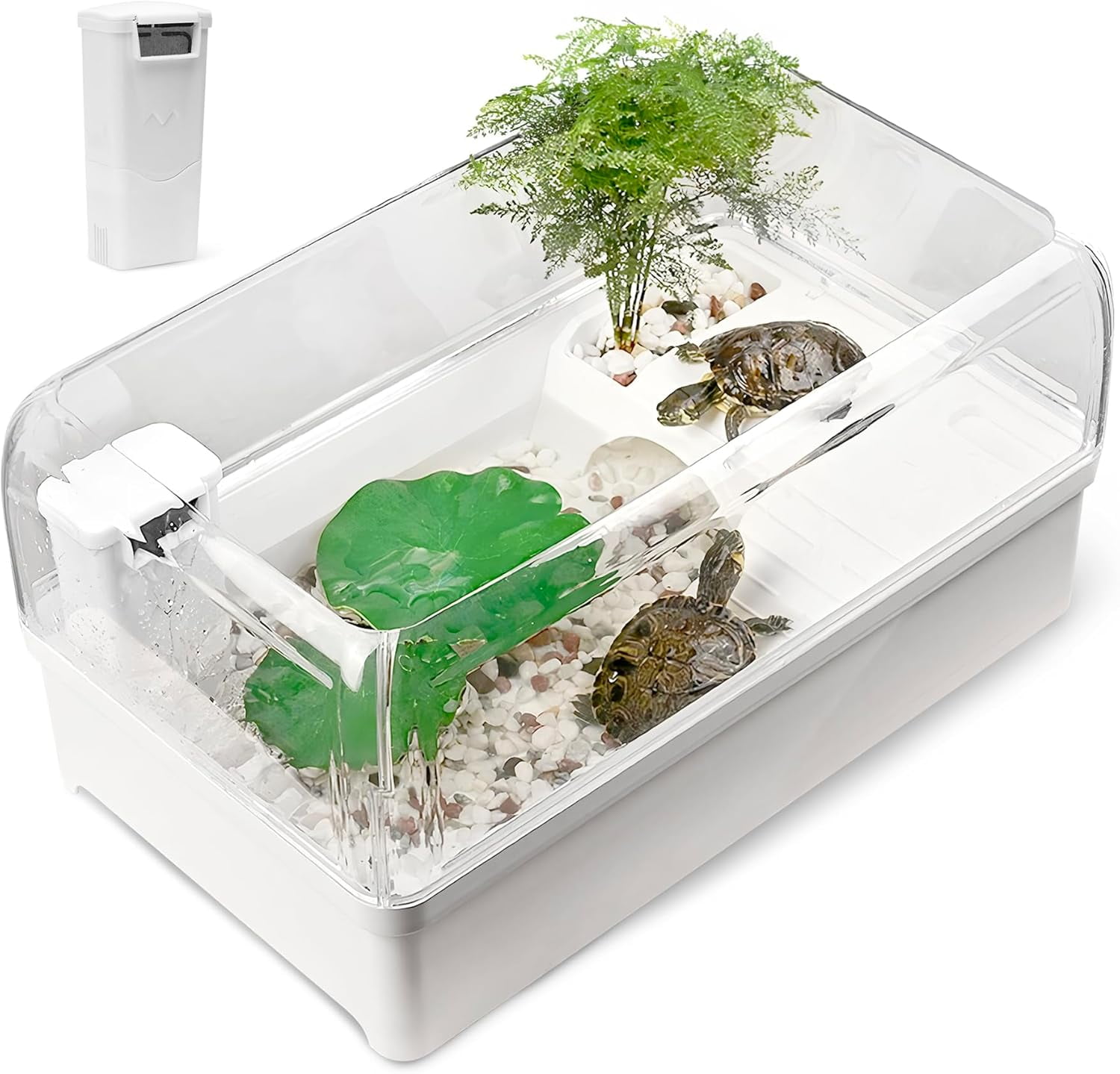 Turtle Tank Habitat Kit,Aquatic Tortoise Enclosure Starter Aquarium ...