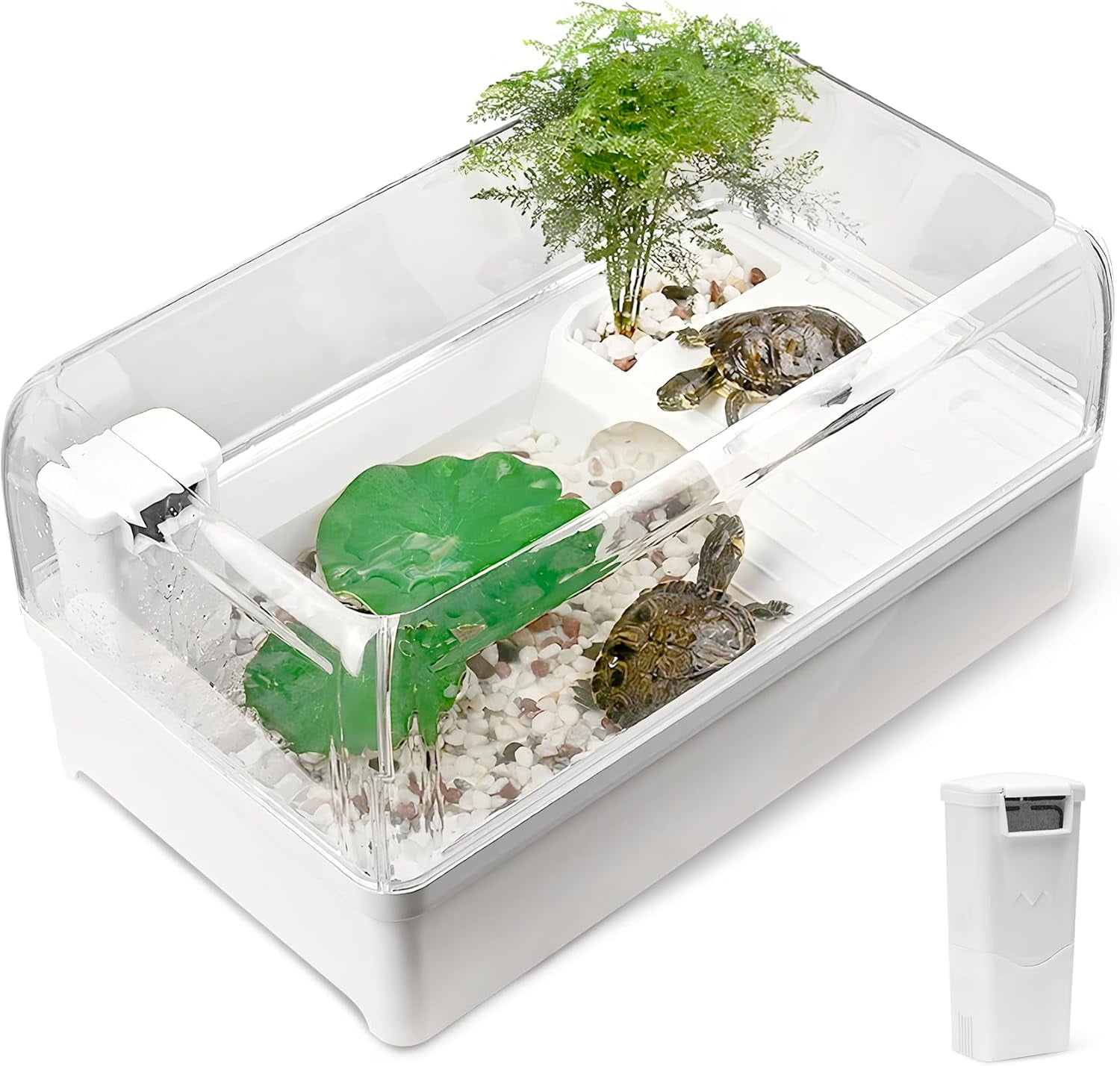 Turtle Tank Habitat Kit,Aquatic Tortoise Enclosure Starter Aquarium ...