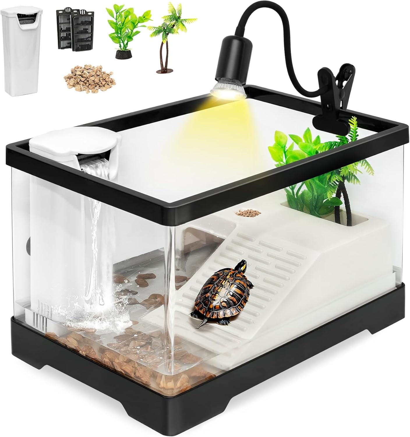 Turtle Tank Kit,PC Large Red Eared Slider Aquarium,Aquatic Baby ...