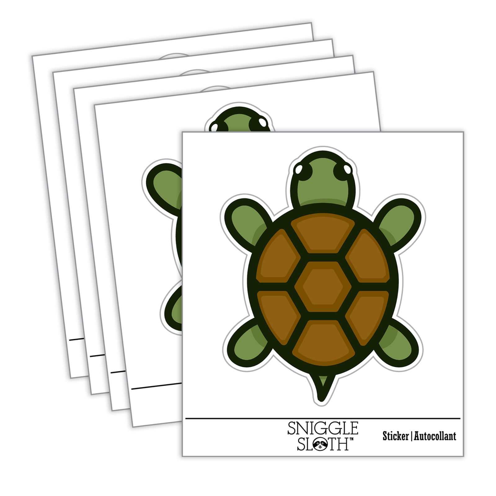 Turtle Top View Car Window Bumper Water Bottle Phone Tablet Laptop ...
