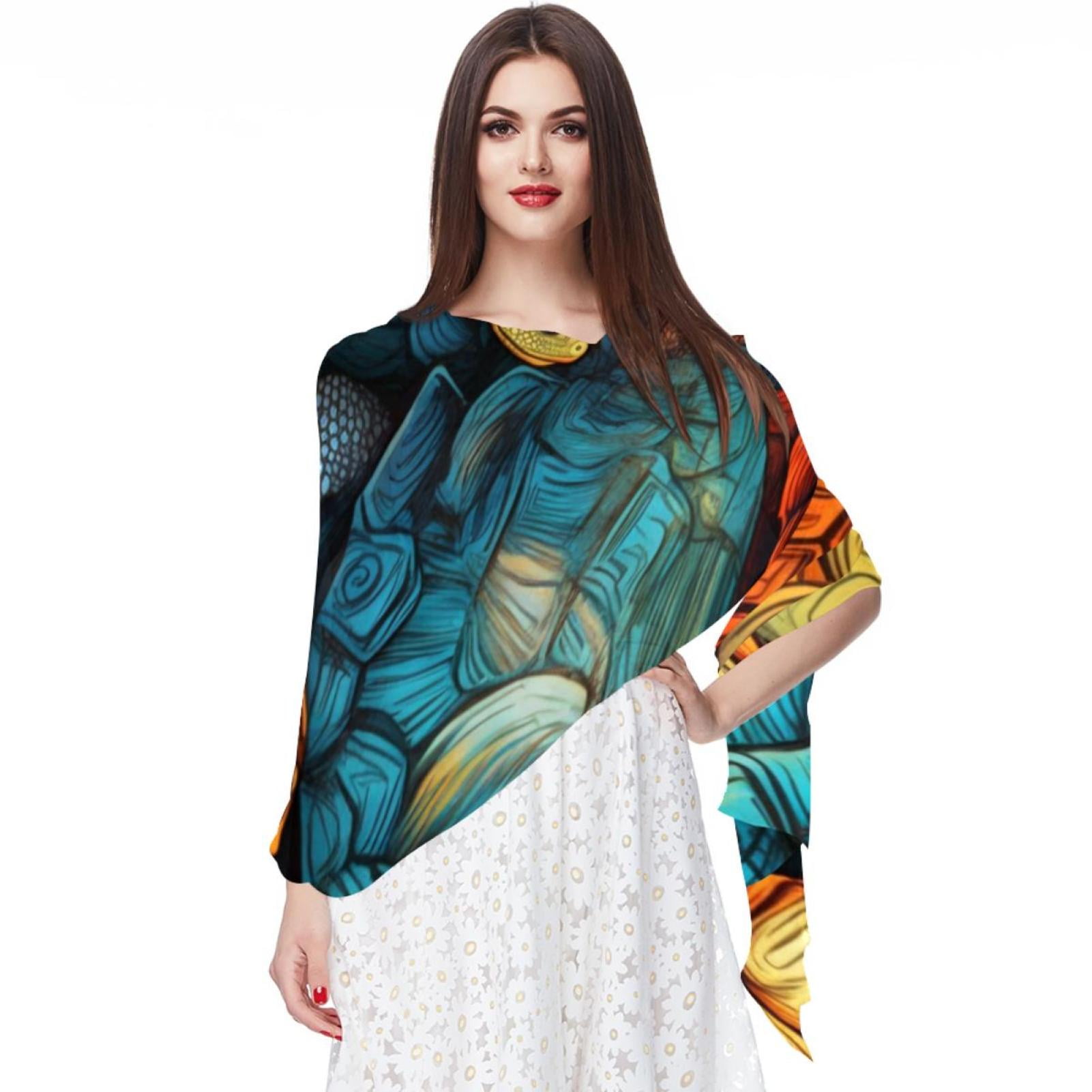 Turtle Translucent Chiffon Yarn Silk Scarf - Light Breathable Material ...