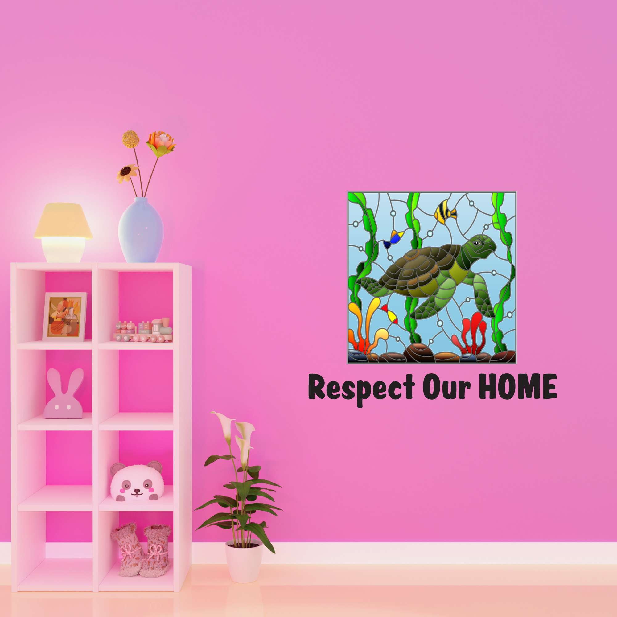 Turtle Wall Decal Respect Our Home Respect Vinyl Wall Decals Quotes ...