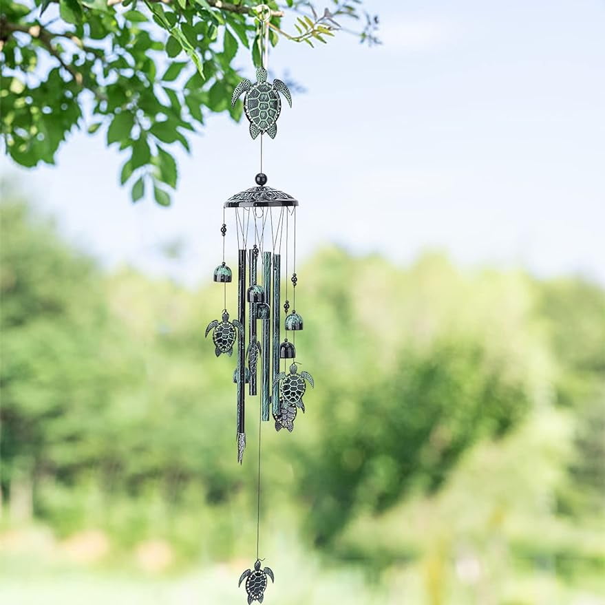 Turtle Wind Chimes Tortoise Bell Outdoors Wind Chimes with Aluminum ...