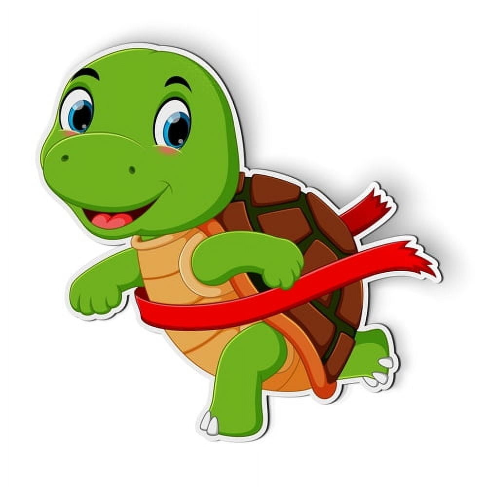 Turtle Winner Slow Runner Cute Funny - 5" Magnet for Car Locker ...