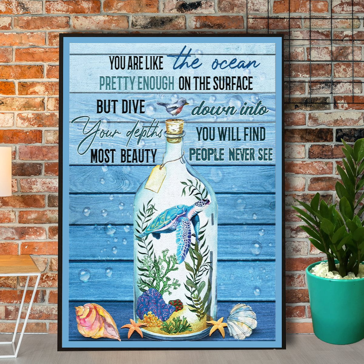 Turtle You Are Like The Ocean Pretty Enough On The Surface Ocean Paper ...