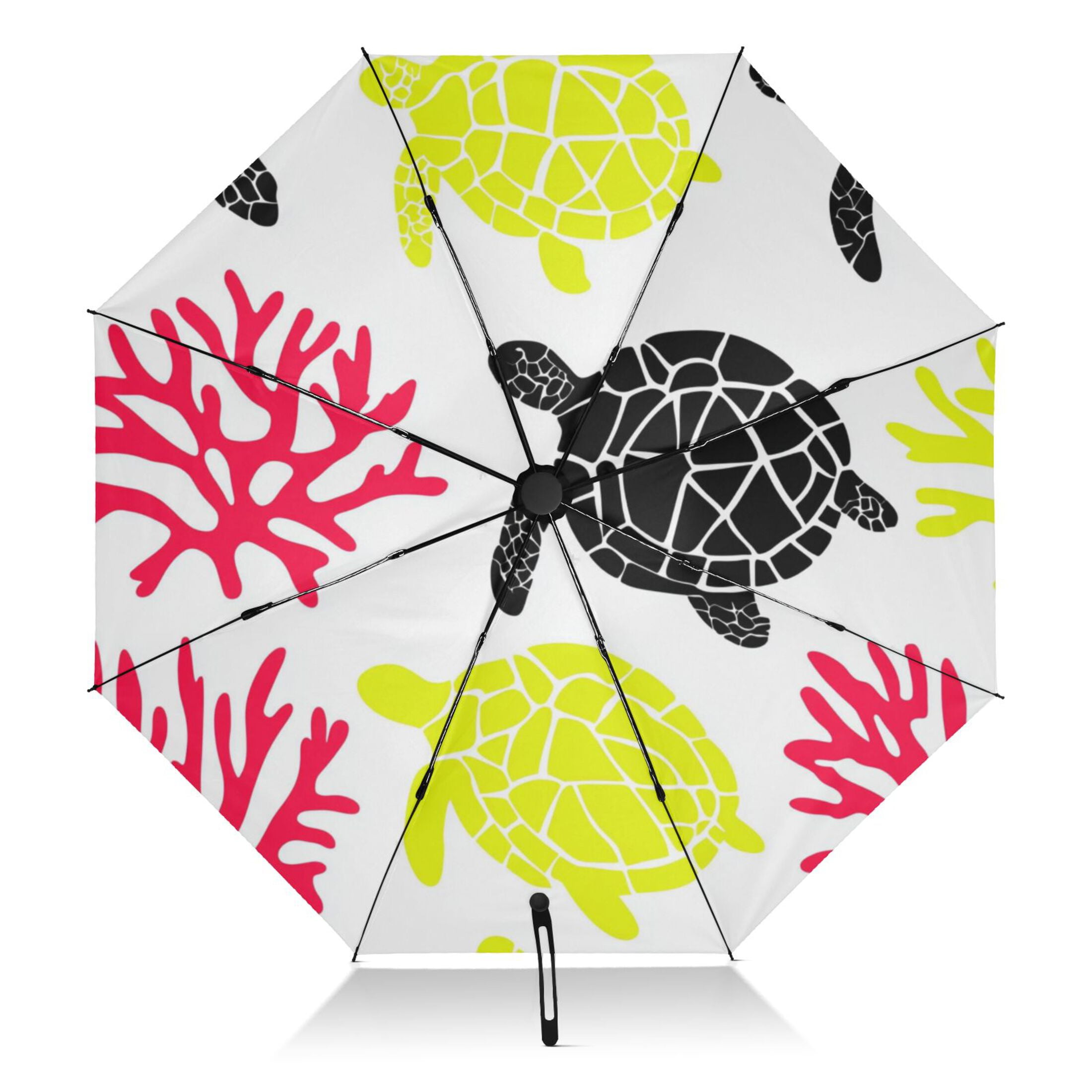 Turtle and Coral Extra Large Automatic Umbrella, UV Protection ...