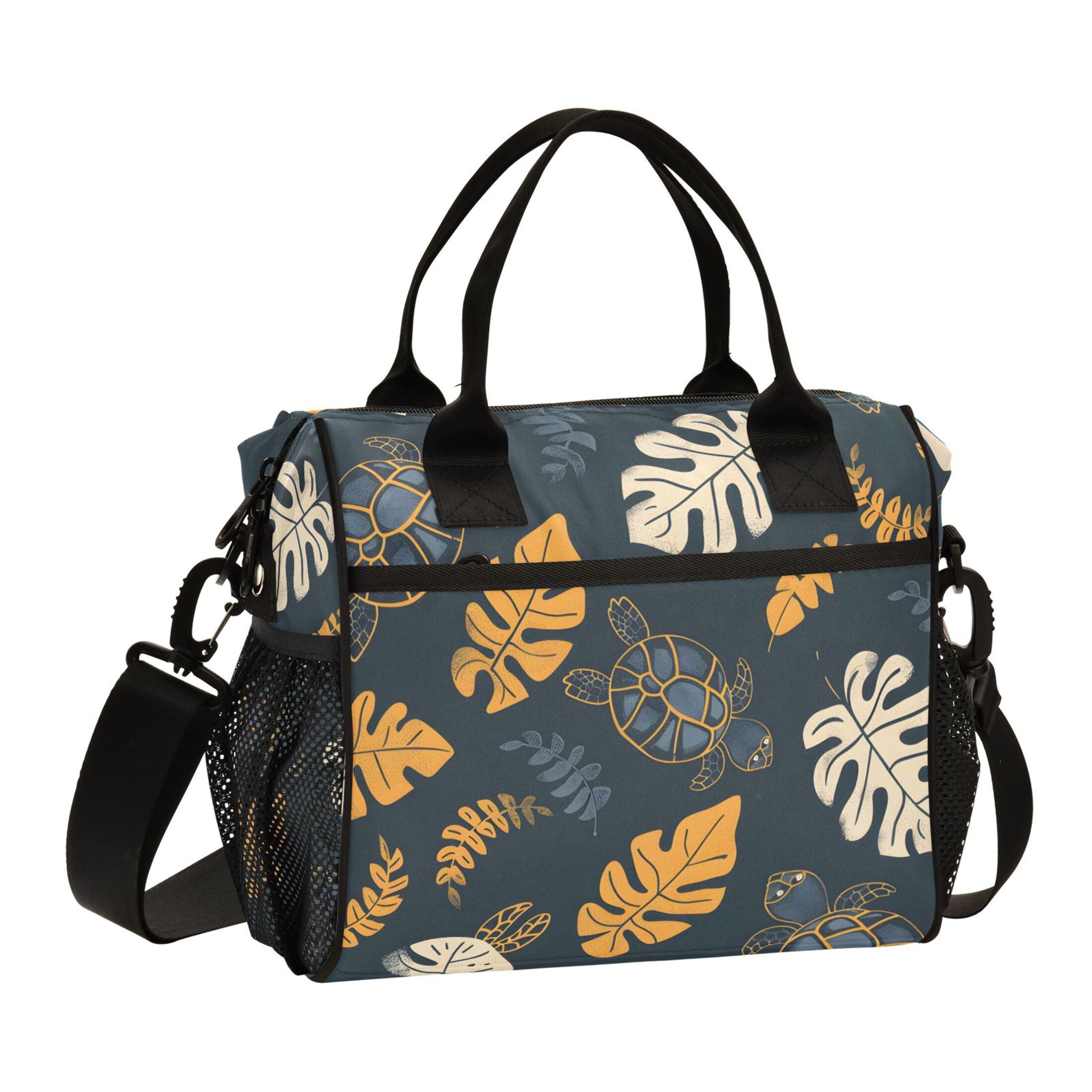 Turtle and Palm Leaf Lunch Bag Insulated Lunch Box Leakproof Reusable ...