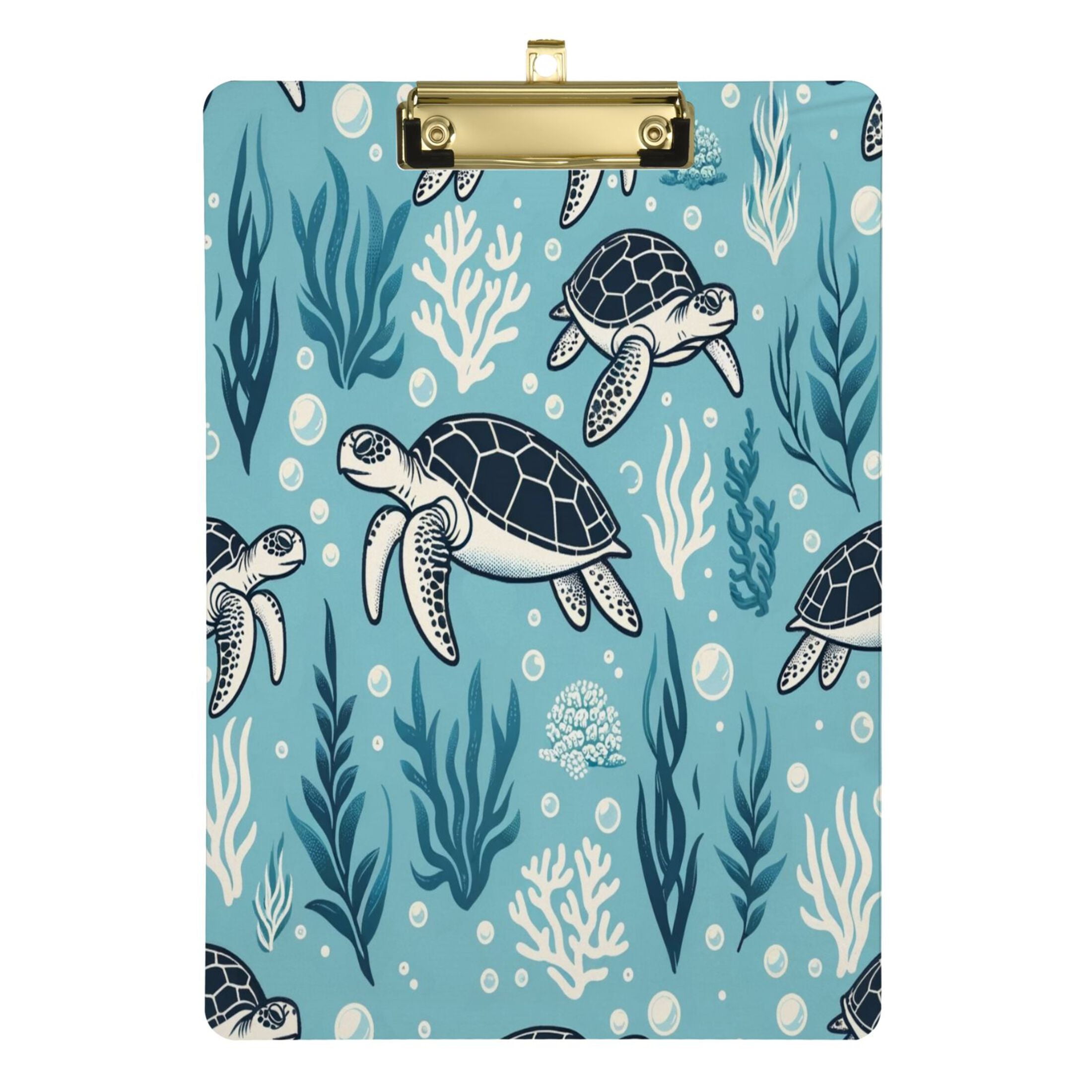 Turtle and Seaweed Acrylic Clipboards A4 Standard Letter Size Clipboard ...