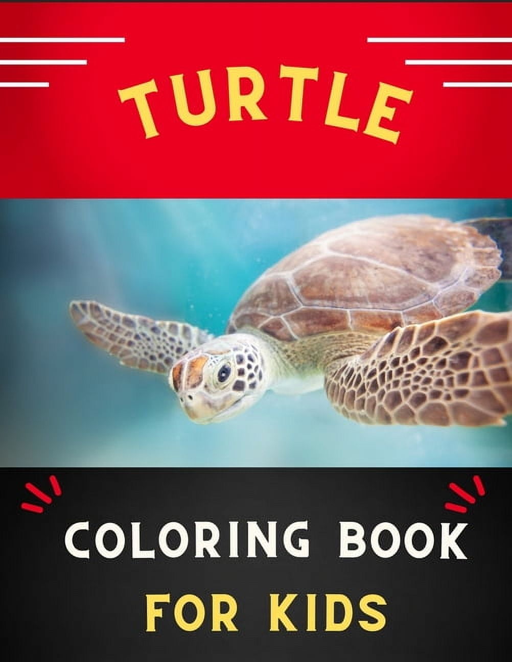 Turtle coloring book for kids: Funny & awesome turtle coloring book for ...
